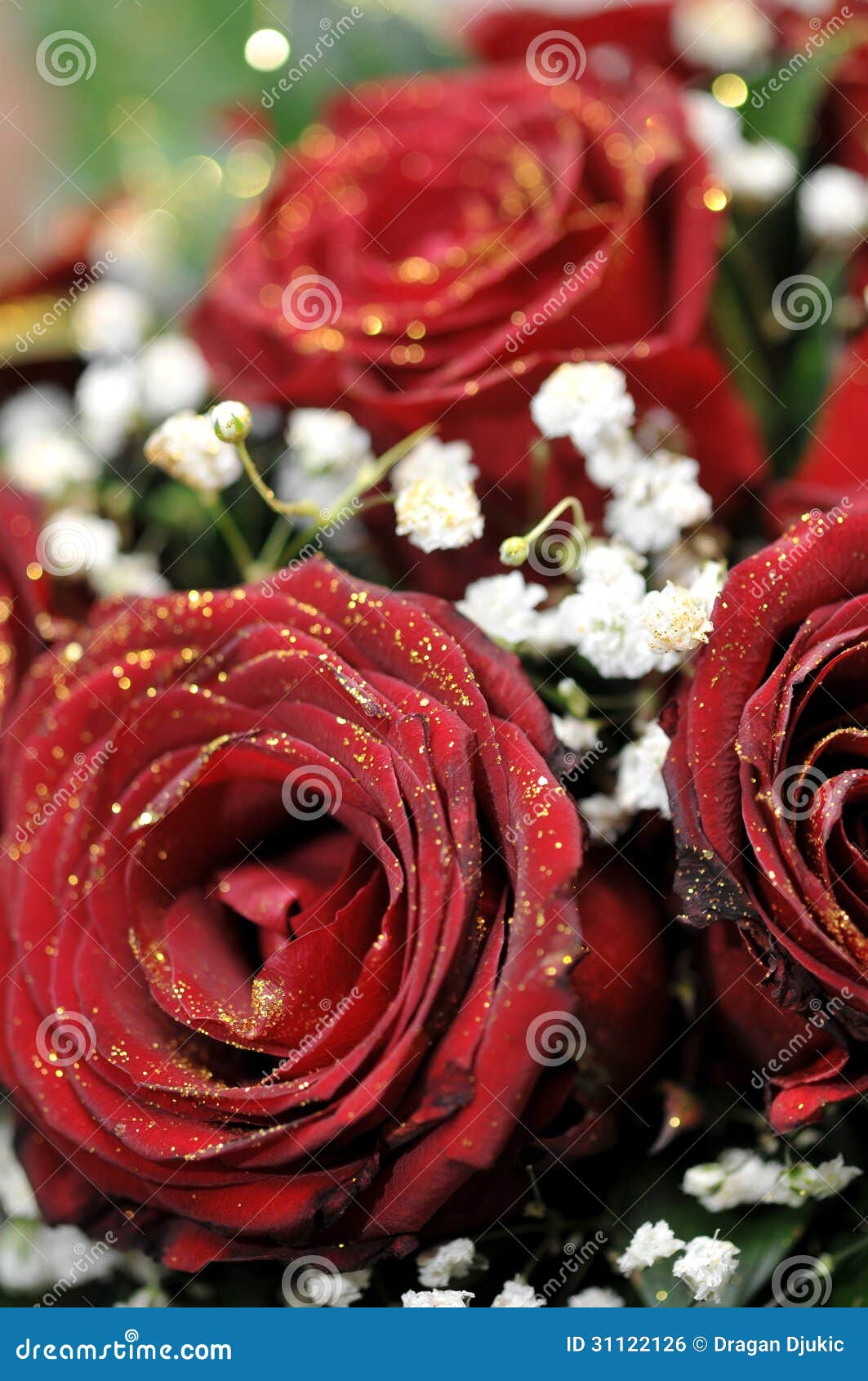 Red sparkling roses stock photo. Image of holiday, macro - 31122126