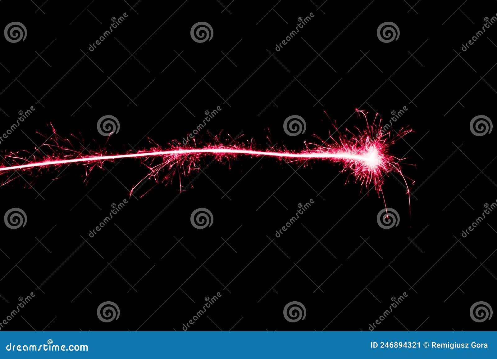 Red Sparks in the Dark, Lines of Glowing Sparks Stock Image - Image of ...