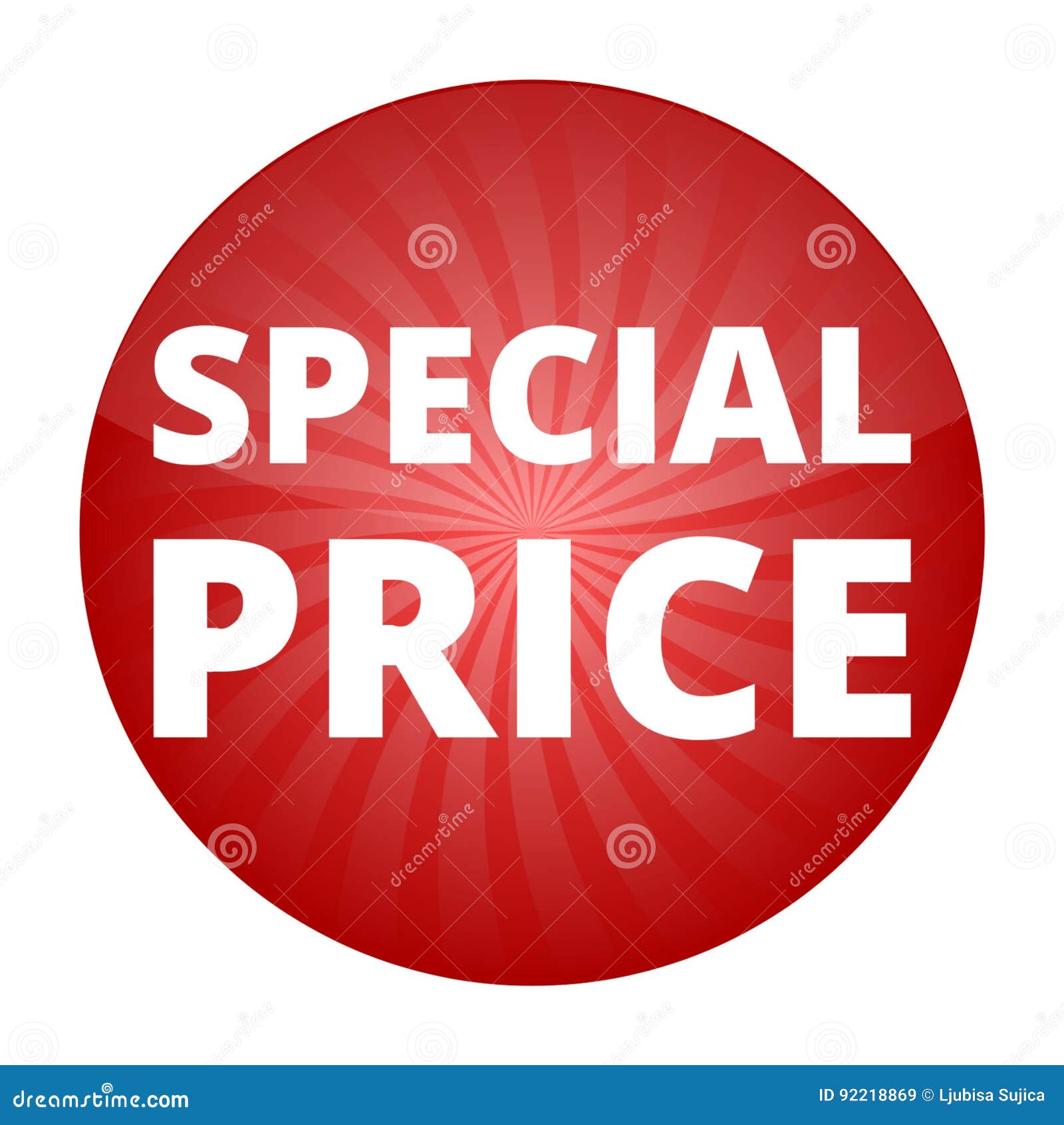 Red special price sign stock vector. Illustration of market - 92218869