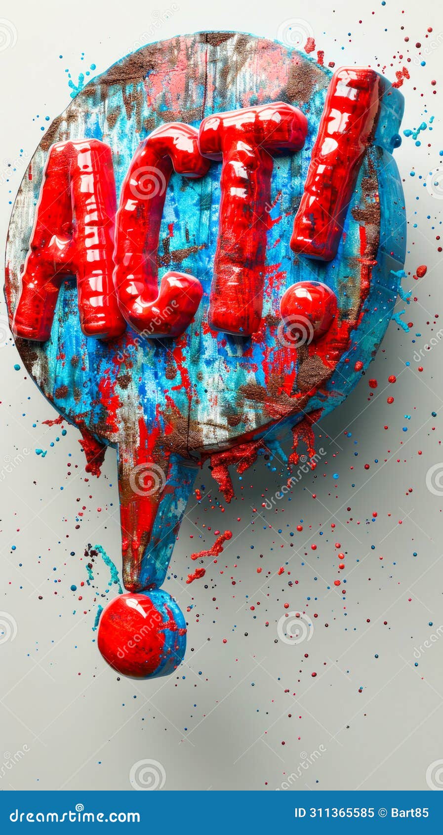 Red Speech Bubble with ACT! Encouraging Immediate Action and Response ...