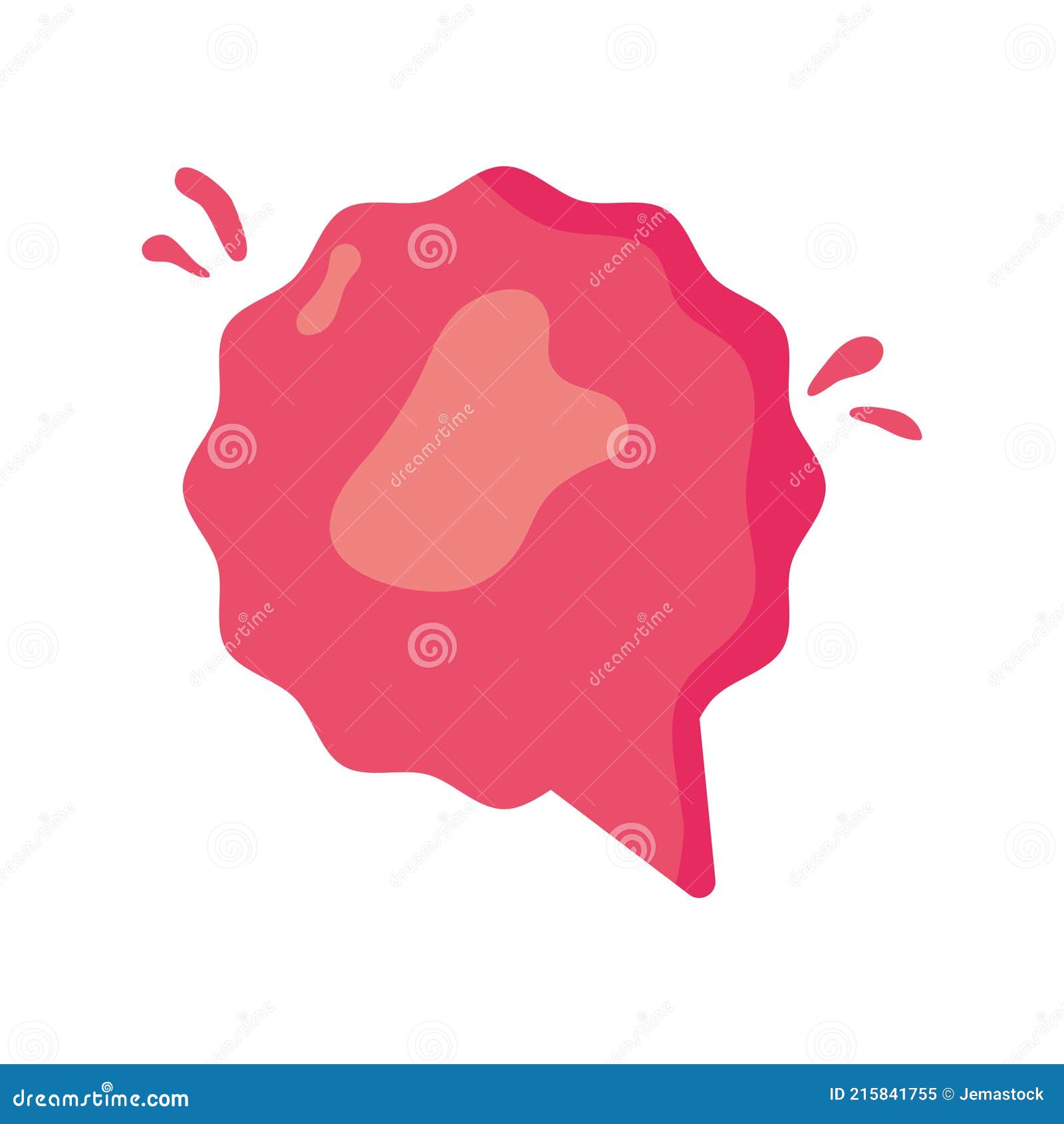 Red speech bubble stock vector. Illustration of communicator - 215841755