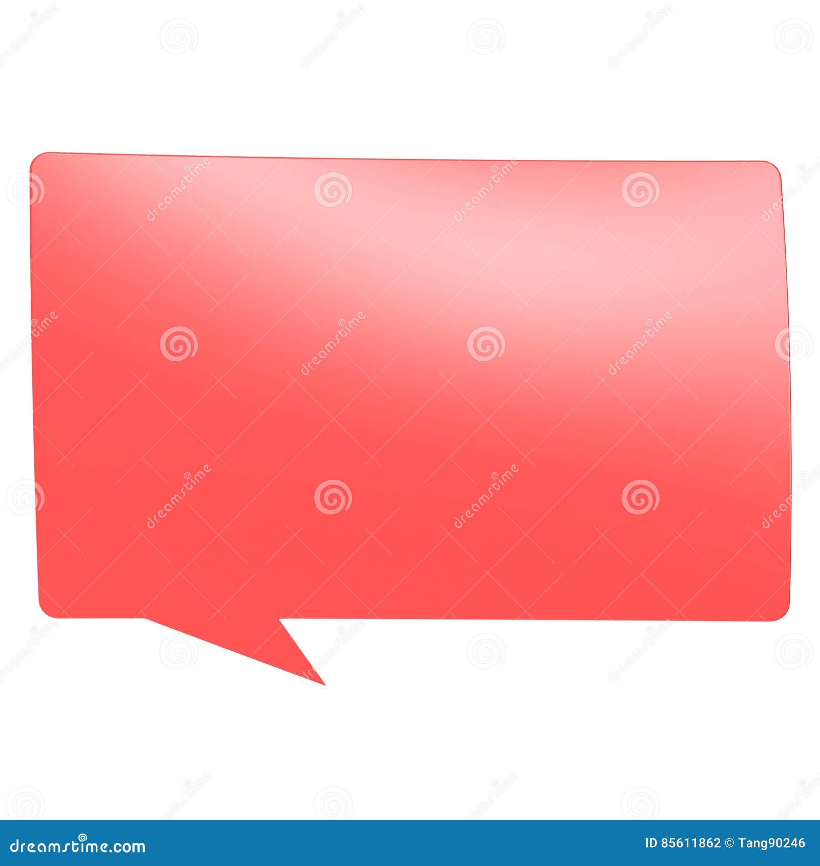 Red speech bubble stock illustration. Illustration of icon - 85611862