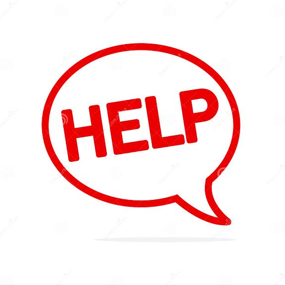 Help! Support Symbol in Speech Bubble! Vector Flat Icon Design. Online ...