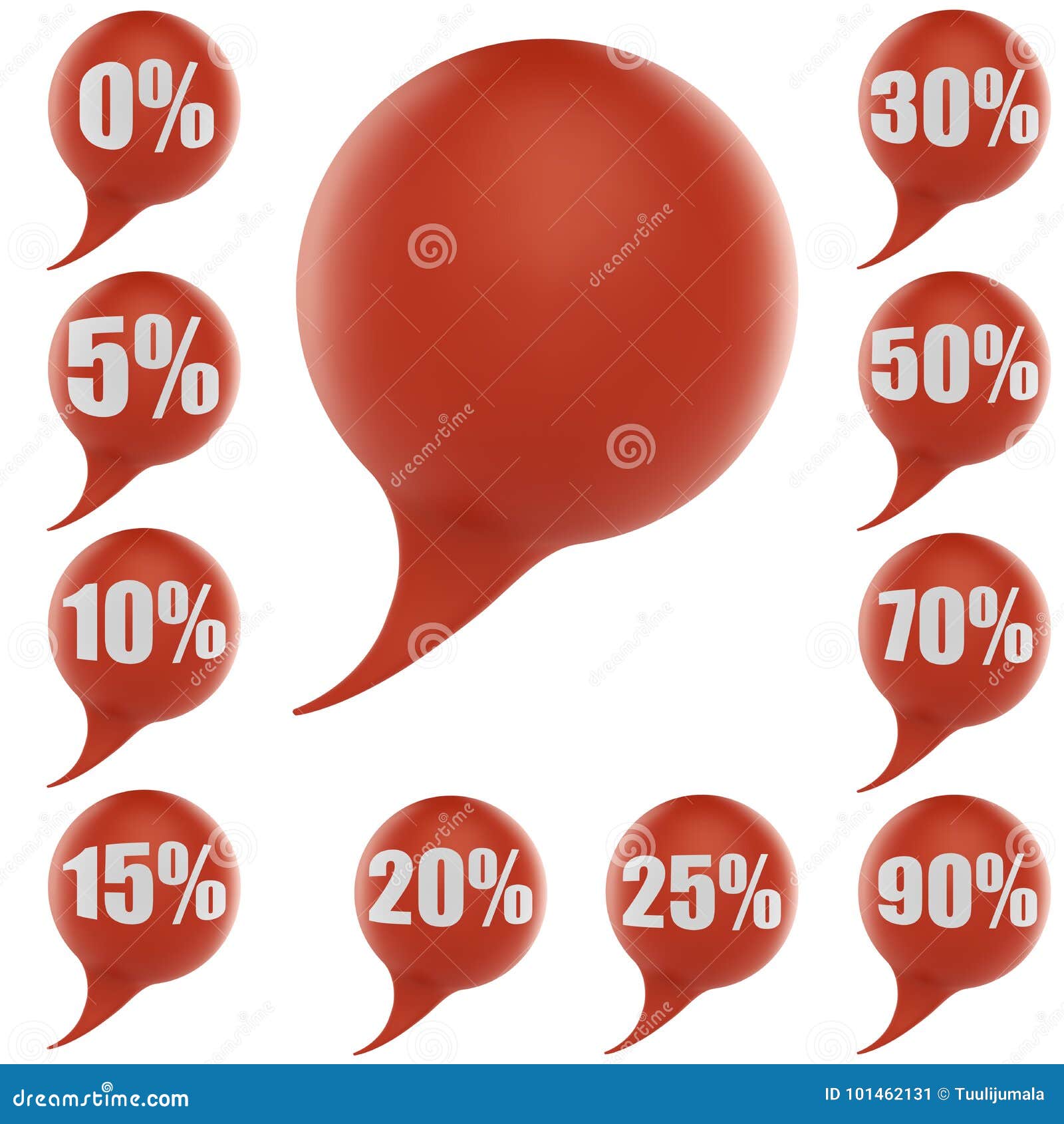 Red Speech Bubbles Discount Tags Stock Vector - Illustration of speech ...