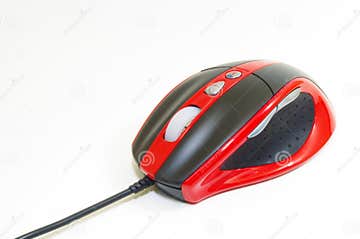 Red speedmouse stock image. Image of fingers, computer - 22596207