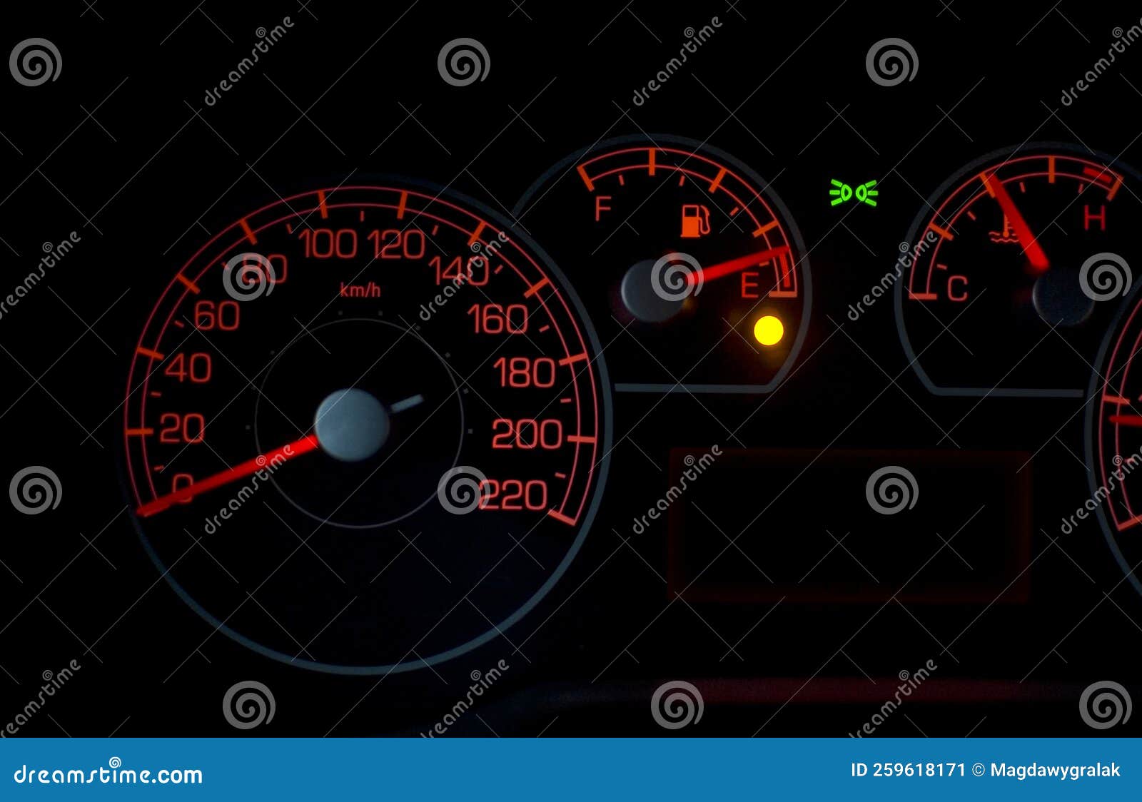 Red speedometer close up stock image. Image of counter - 259618171