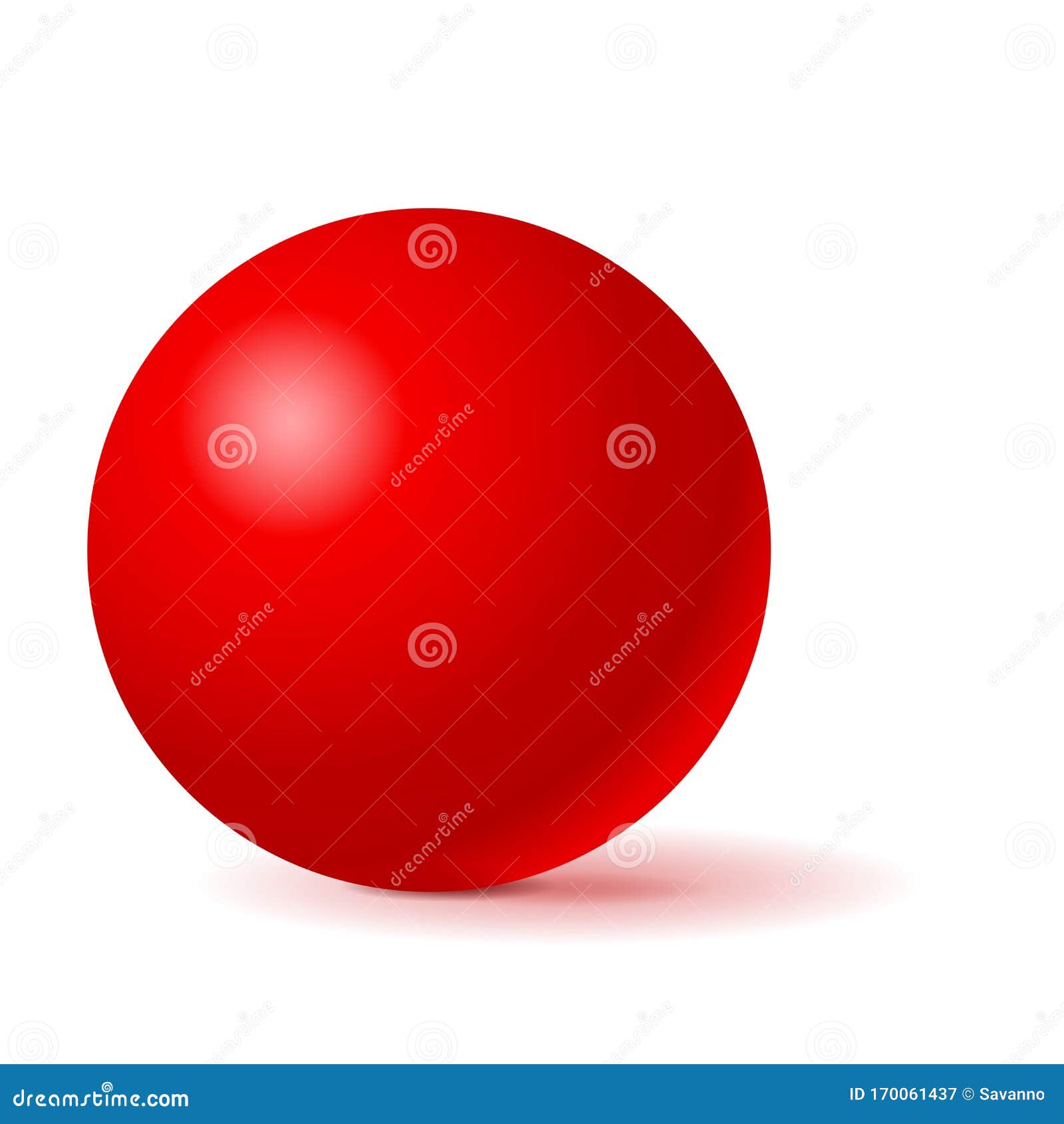 3d Sphere Shape Red