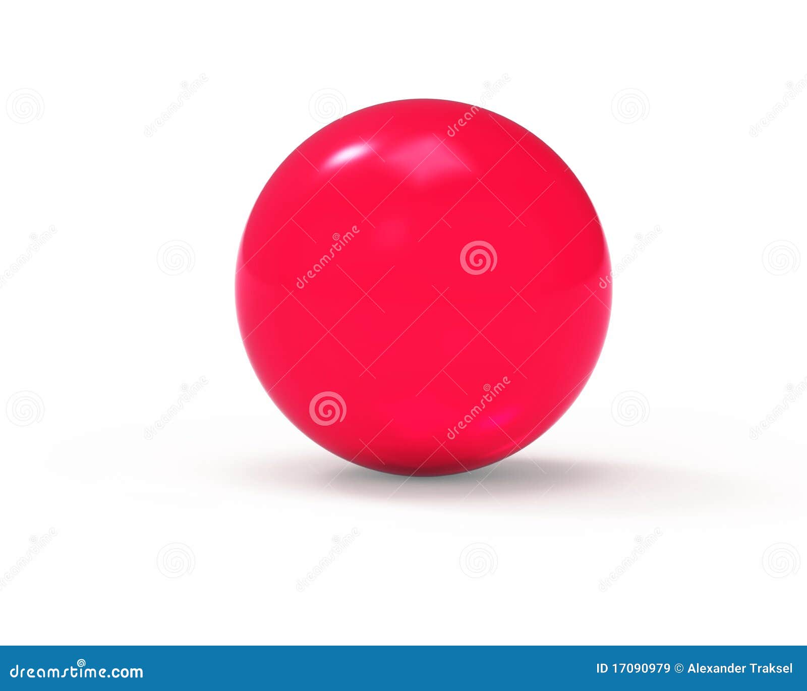 Red Sphere Isolated on White Stock Illustration - Illustration of ...