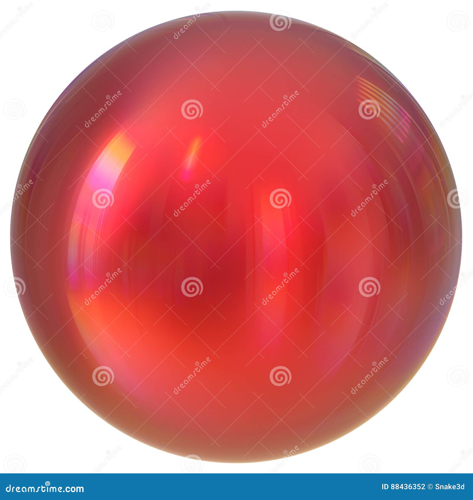 Red Sphere Round Button Ball Basic Circle Geometric Shape Stock ...