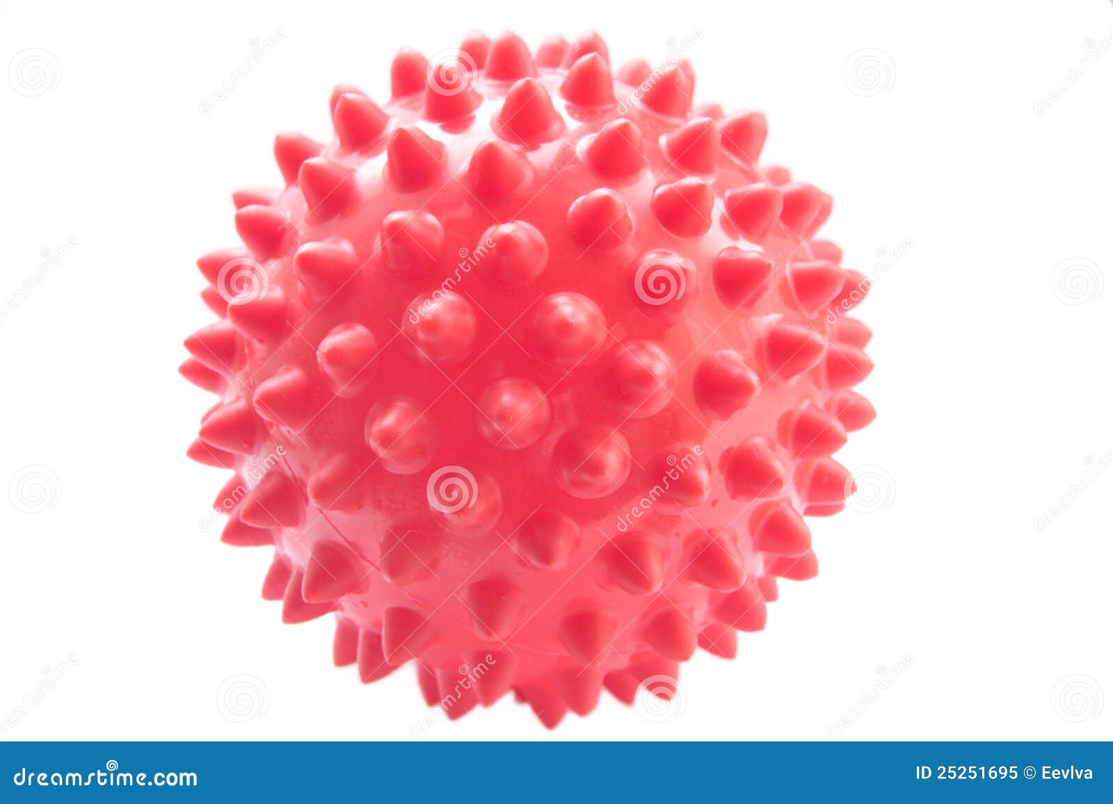 The Red Sphere with Spikes. Stock Image - Image of plastic, spike: 25251695