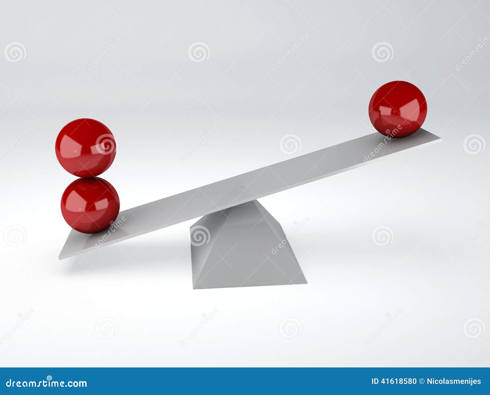 Red Spheres. Balance Concept Stock Illustration - Illustration of ...