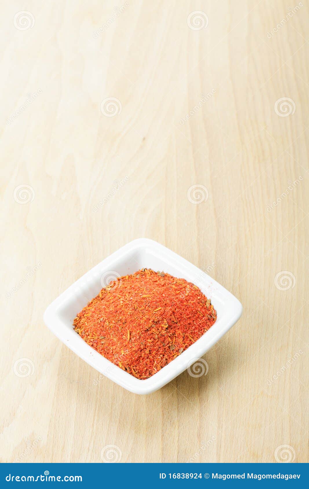 Red spice mixture on wood stock photo. Image of board - 16838924