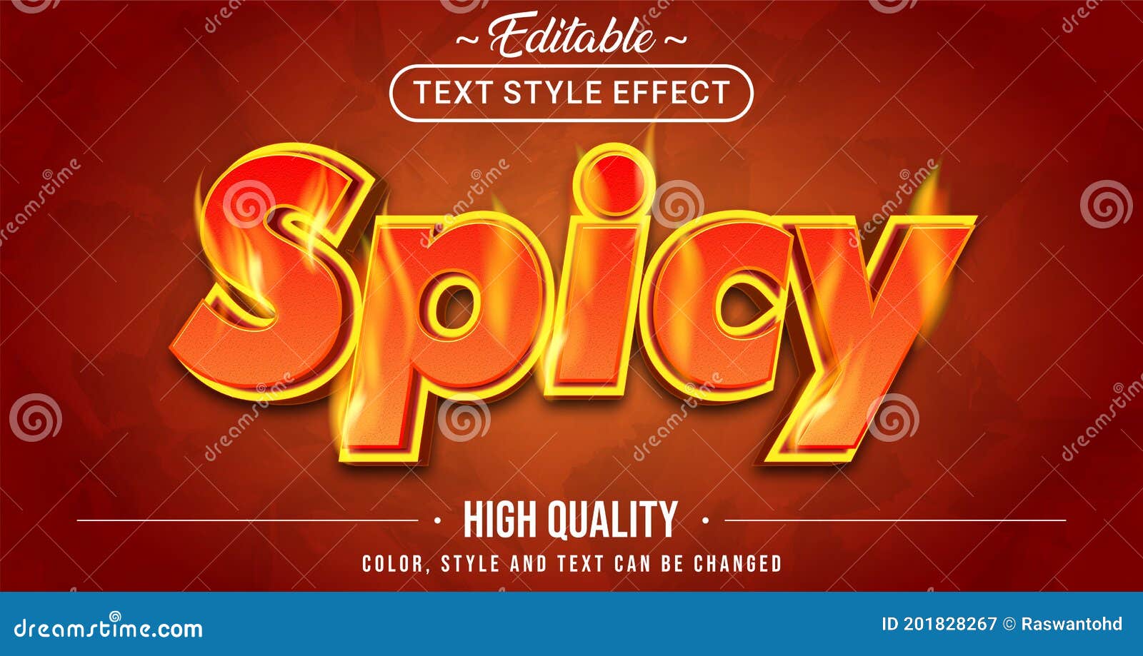 Red Spicy Text Effect - Editable Text Effect Stock Vector ...