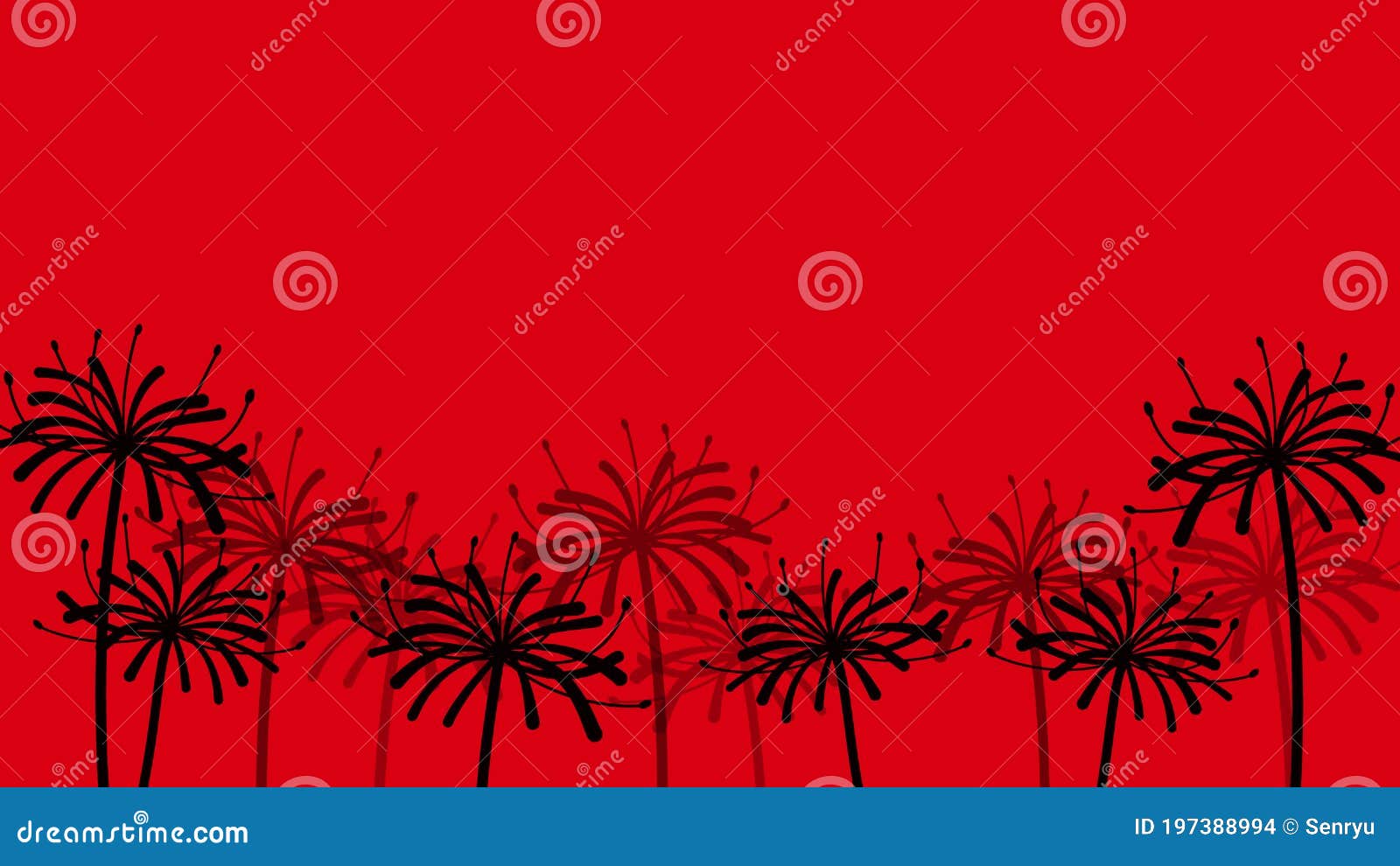 Red spider lily material stock vector. Illustration of natural - 197388994