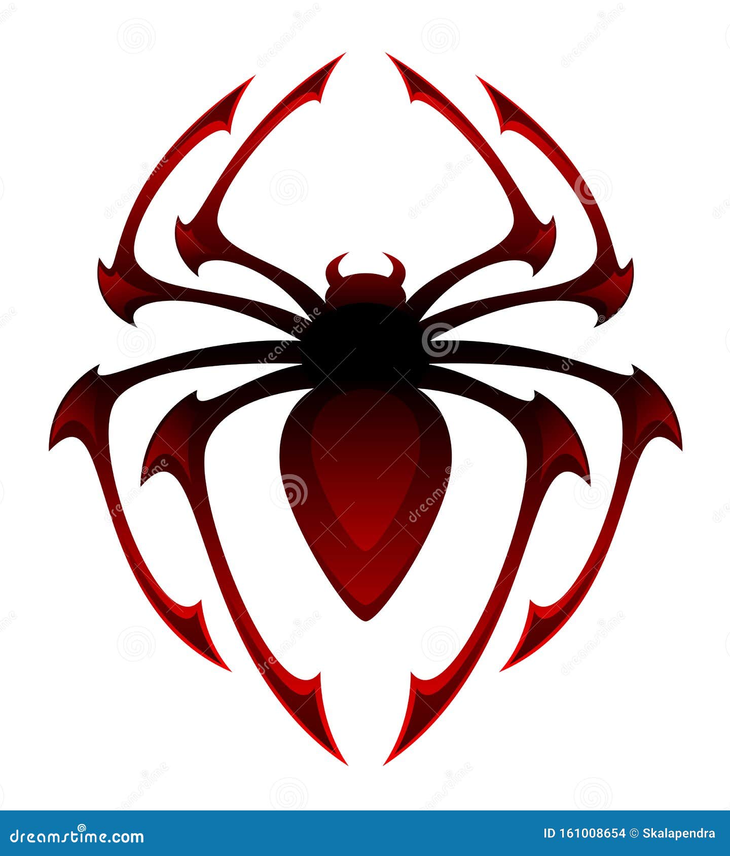Red spider stock vector. Illustration of dangerous, macro - 161008654