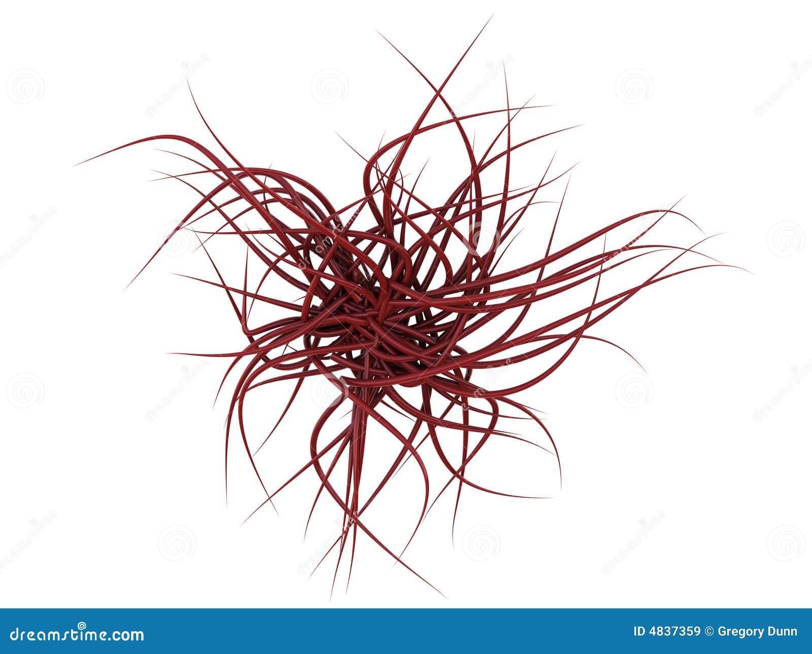 Red Spike Heart-Like Abstract Stock Illustration - Illustration of ...