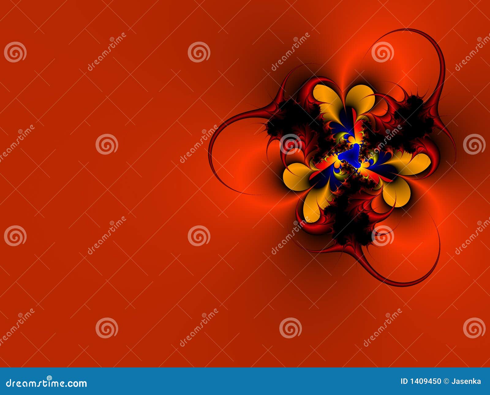 Red spiked fractal stock illustration. Illustration of power - 1409450