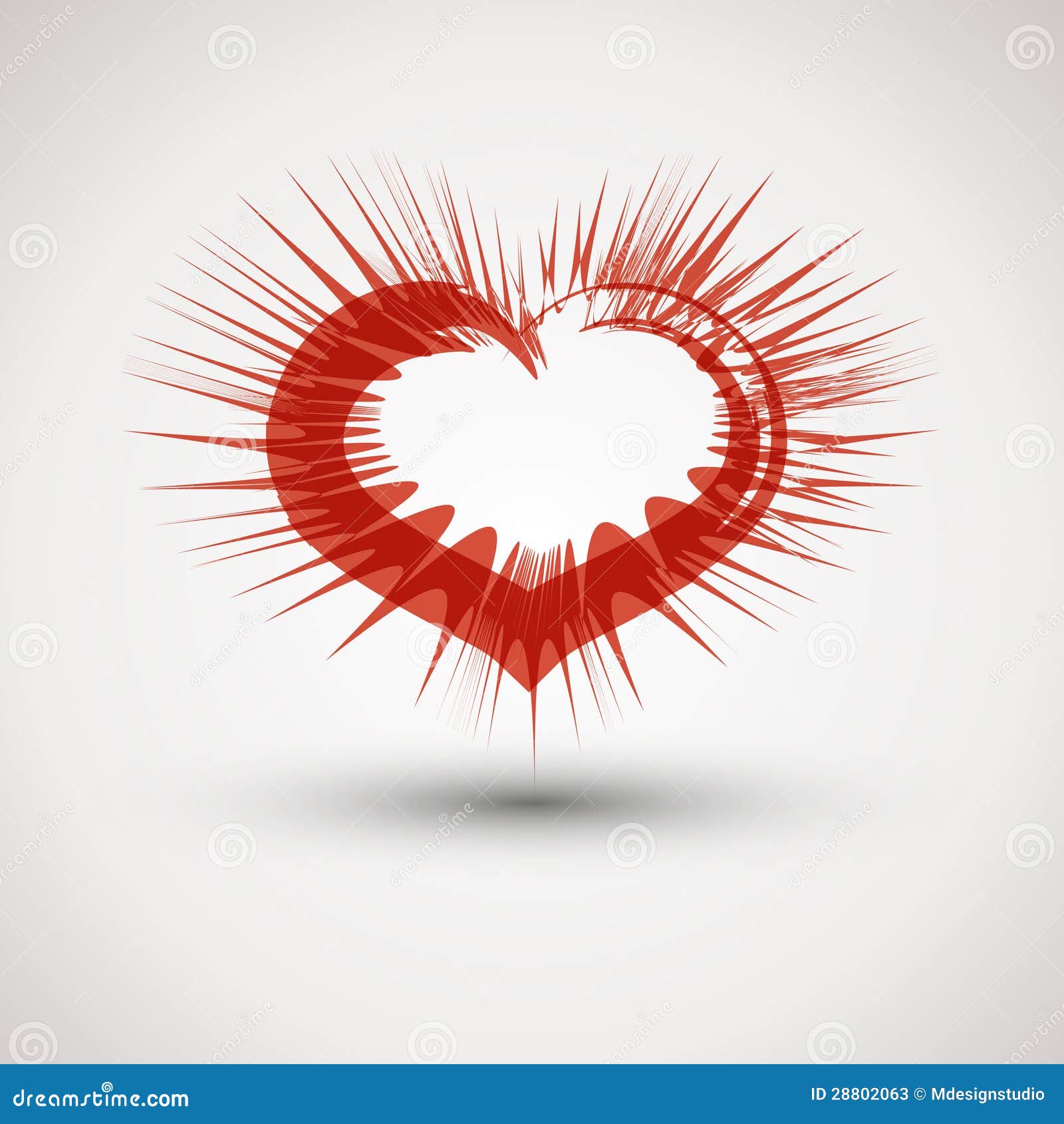 Red Spiky Heart Royalty-Free Stock Photography | CartoonDealer.com ...