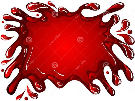 Red spilled liquid stock vector. Illustration of shiny - 75169460