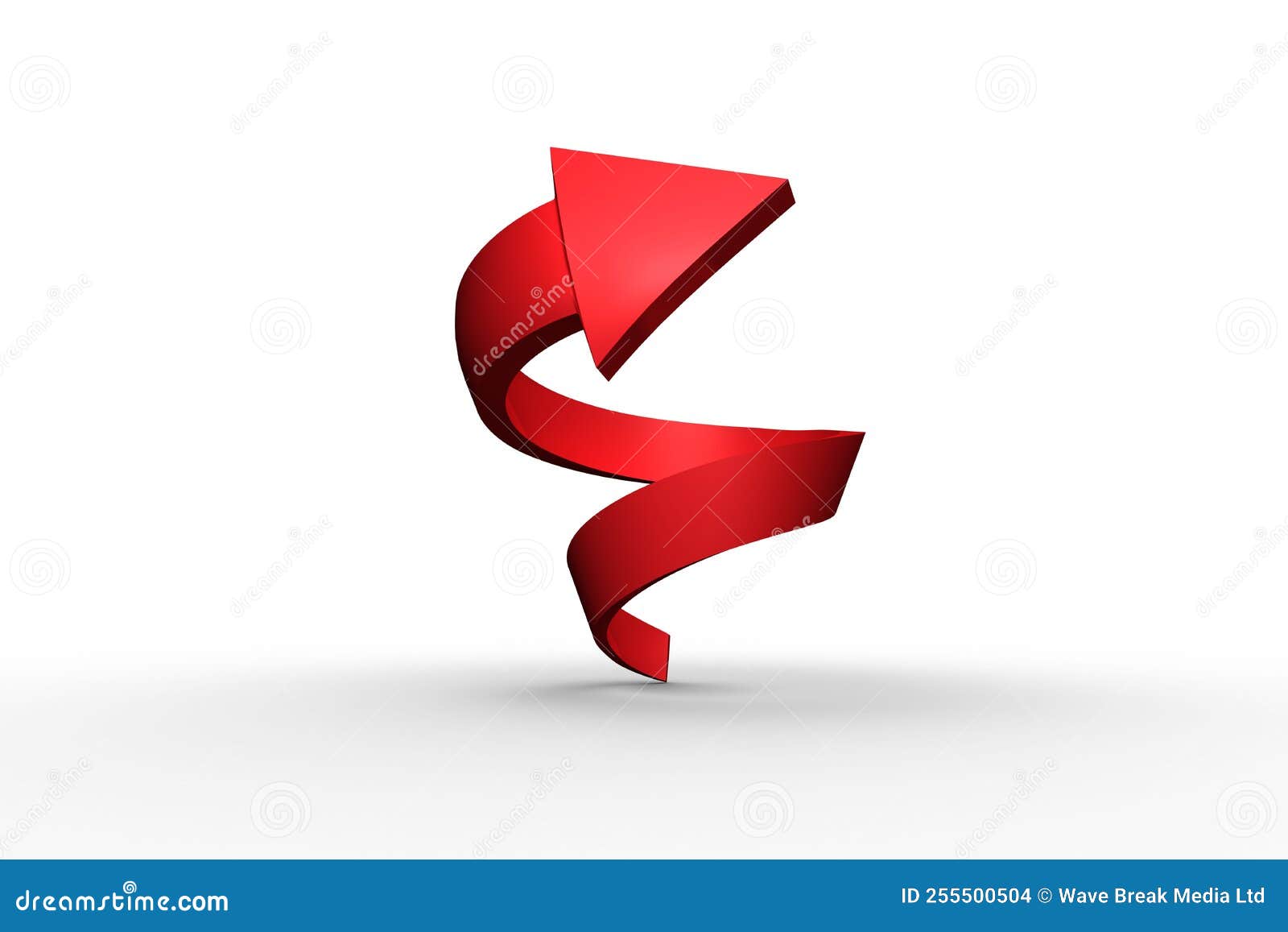 Red spiral arrow stock illustration. Illustration of digital - 255500504
