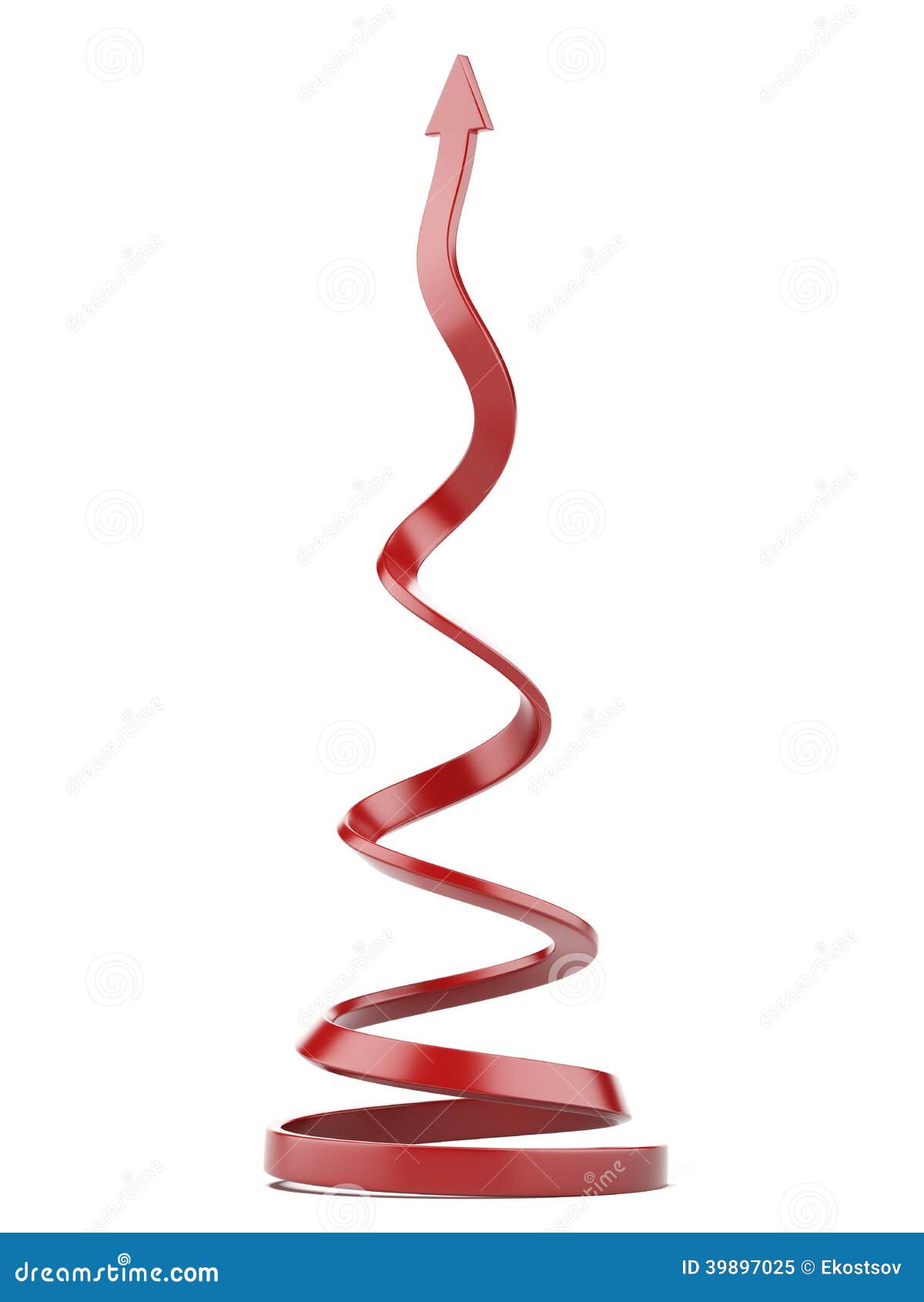 Red spiral arrow stock illustration. Illustration of helix - 39897025