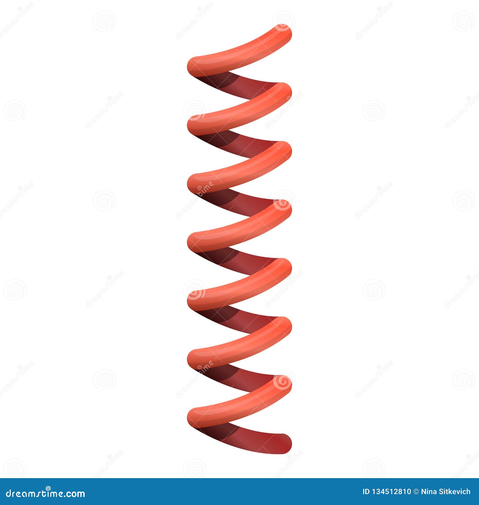 Red Spiral Cable Icon, Cartoon Style Stock Vector - Illustration of ...