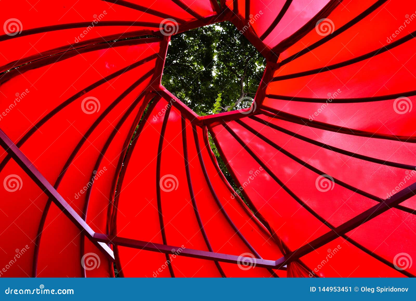 Red Spiral Ceiling, Red Tent, Red Spiral Royalty-Free Stock Photo ...