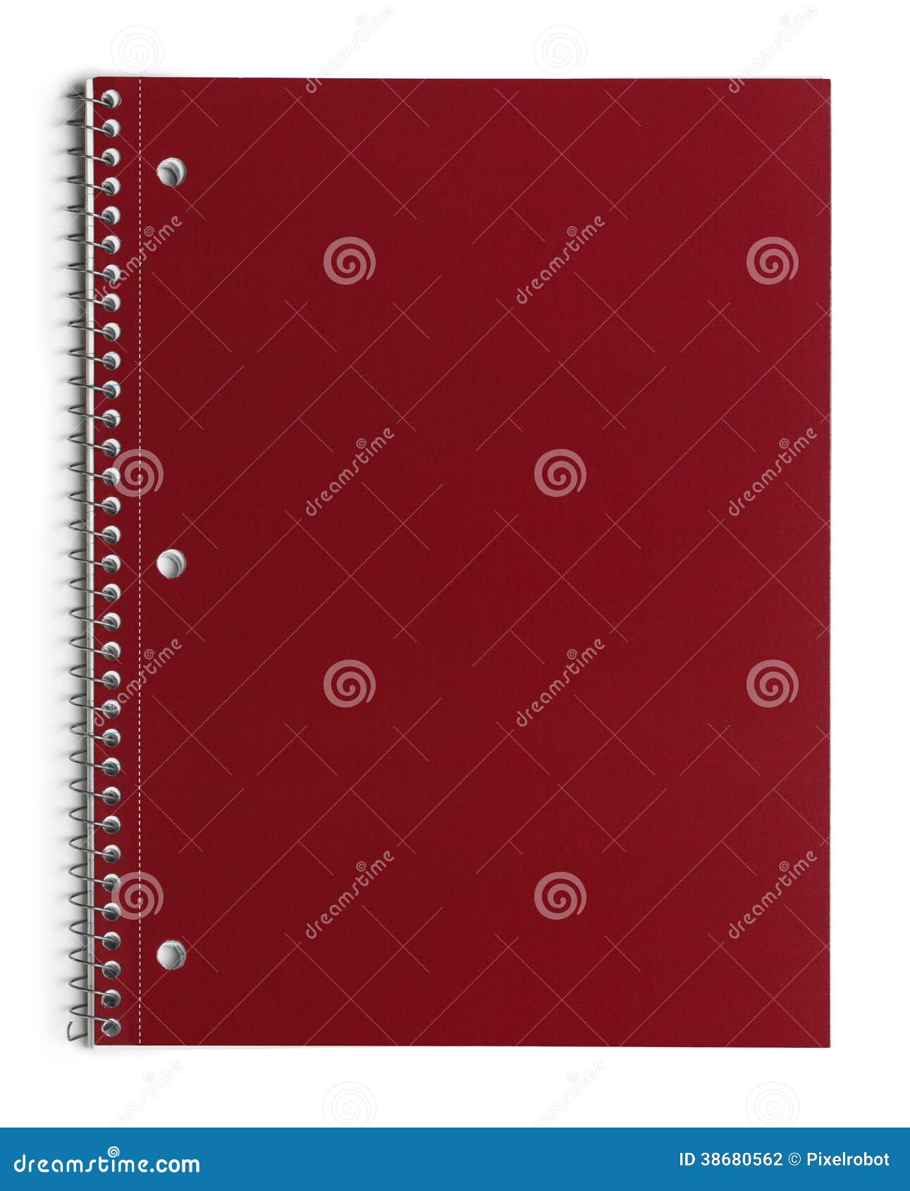Red Spiral Notebook stock photo. Image of education, circle - 38680562