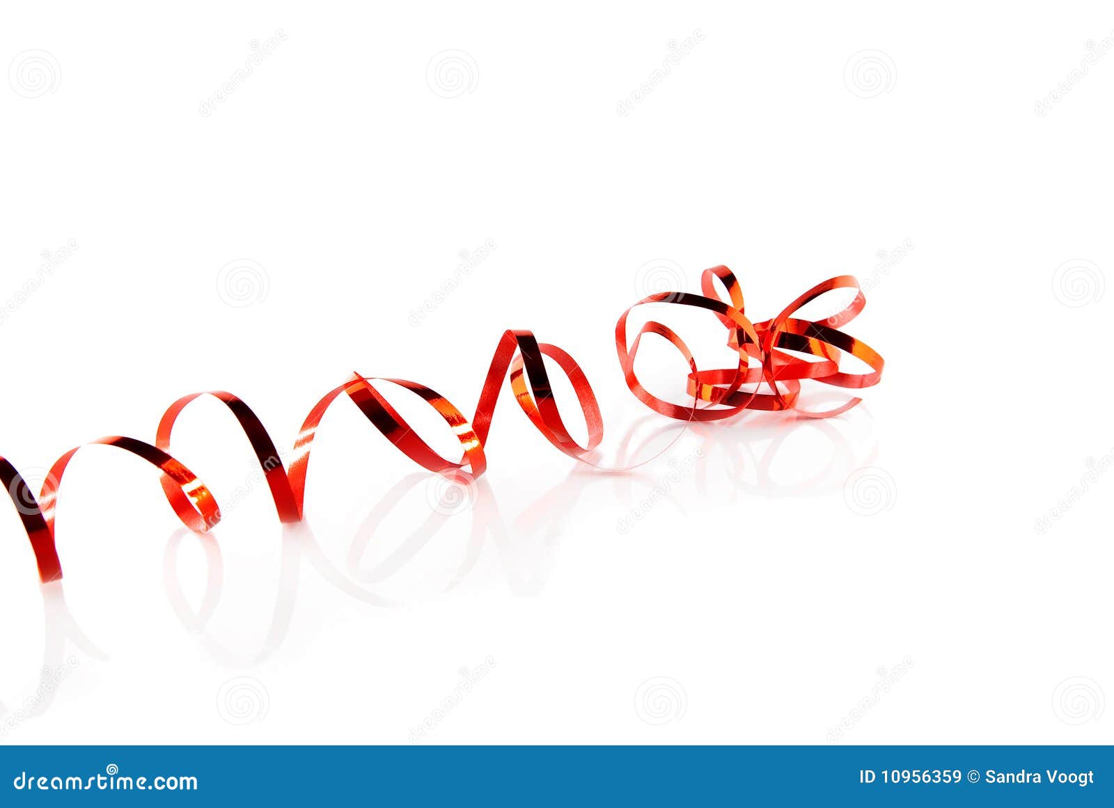 Red spiral ribbon on white stock image. Image of celebration - 10956359