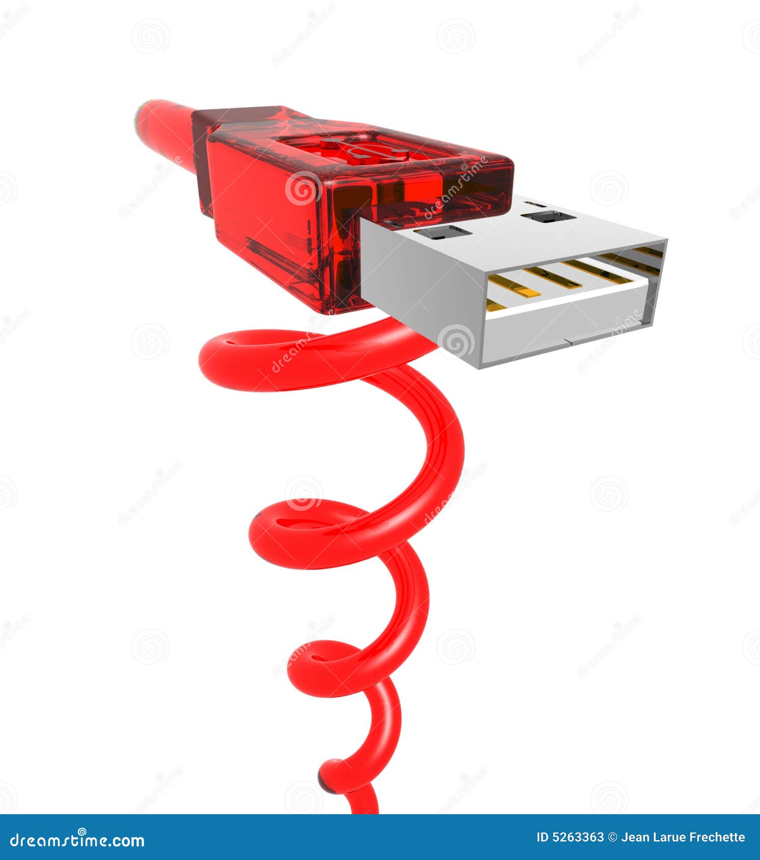 Red spiral usb stock illustration. Illustration of close - 5263363