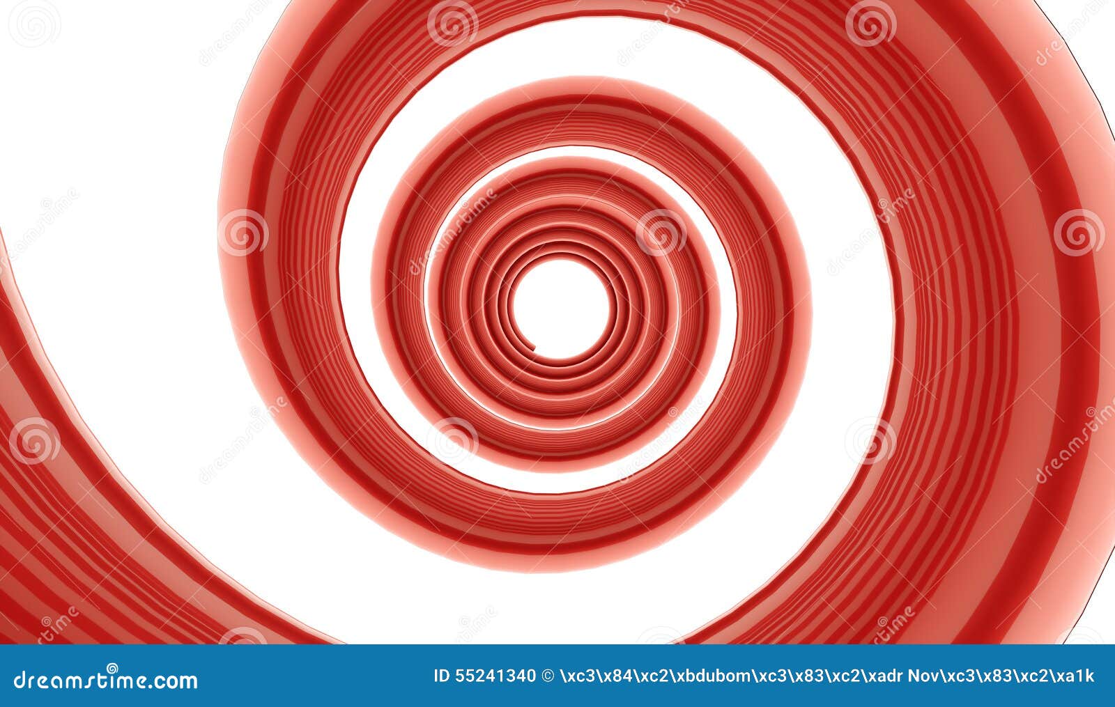 Red spiral on white stock illustration. Illustration of object - 55241340