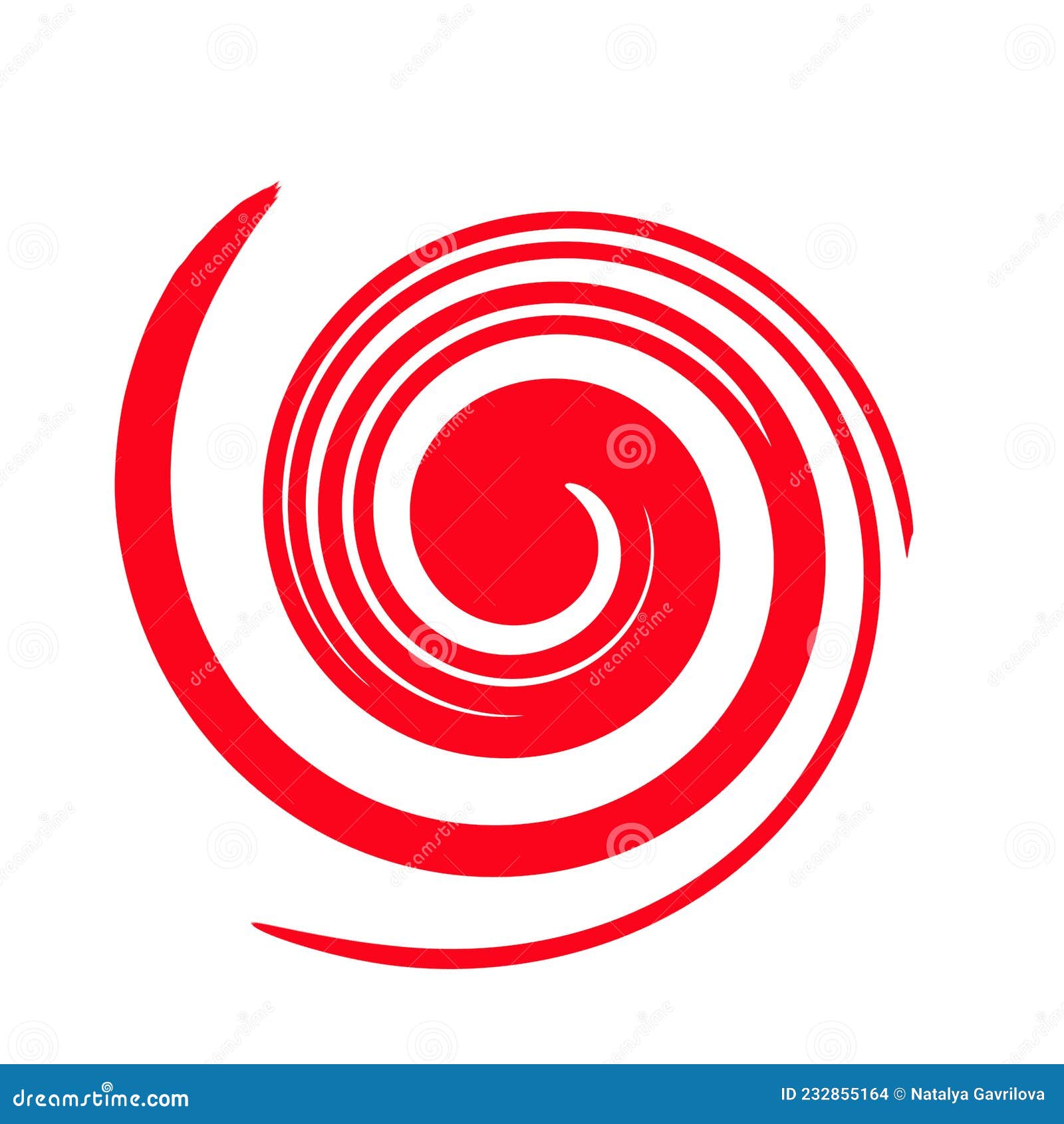 Red Spiral on a White Background, Illustration Stock Illustration ...
