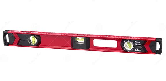 Red Spirit Level stock photo. Image of track, engineering - 3446452