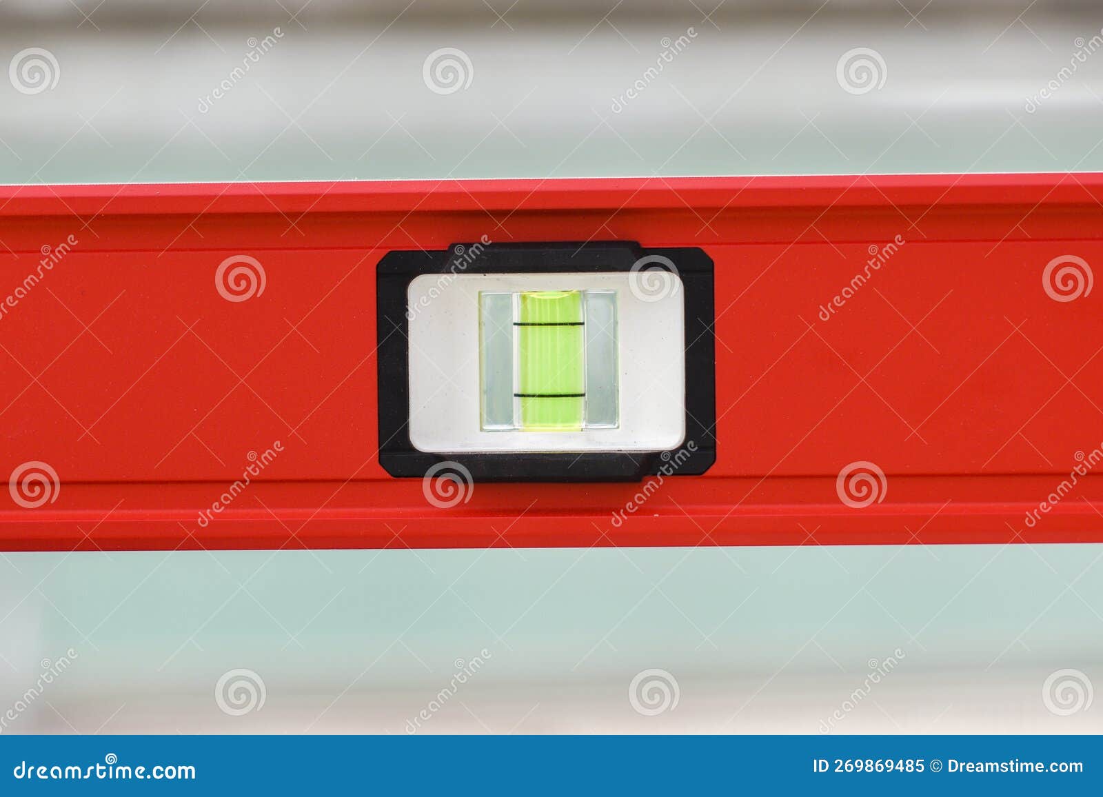 Red Spirit Level for Architectural and Construction Works Stock Image ...