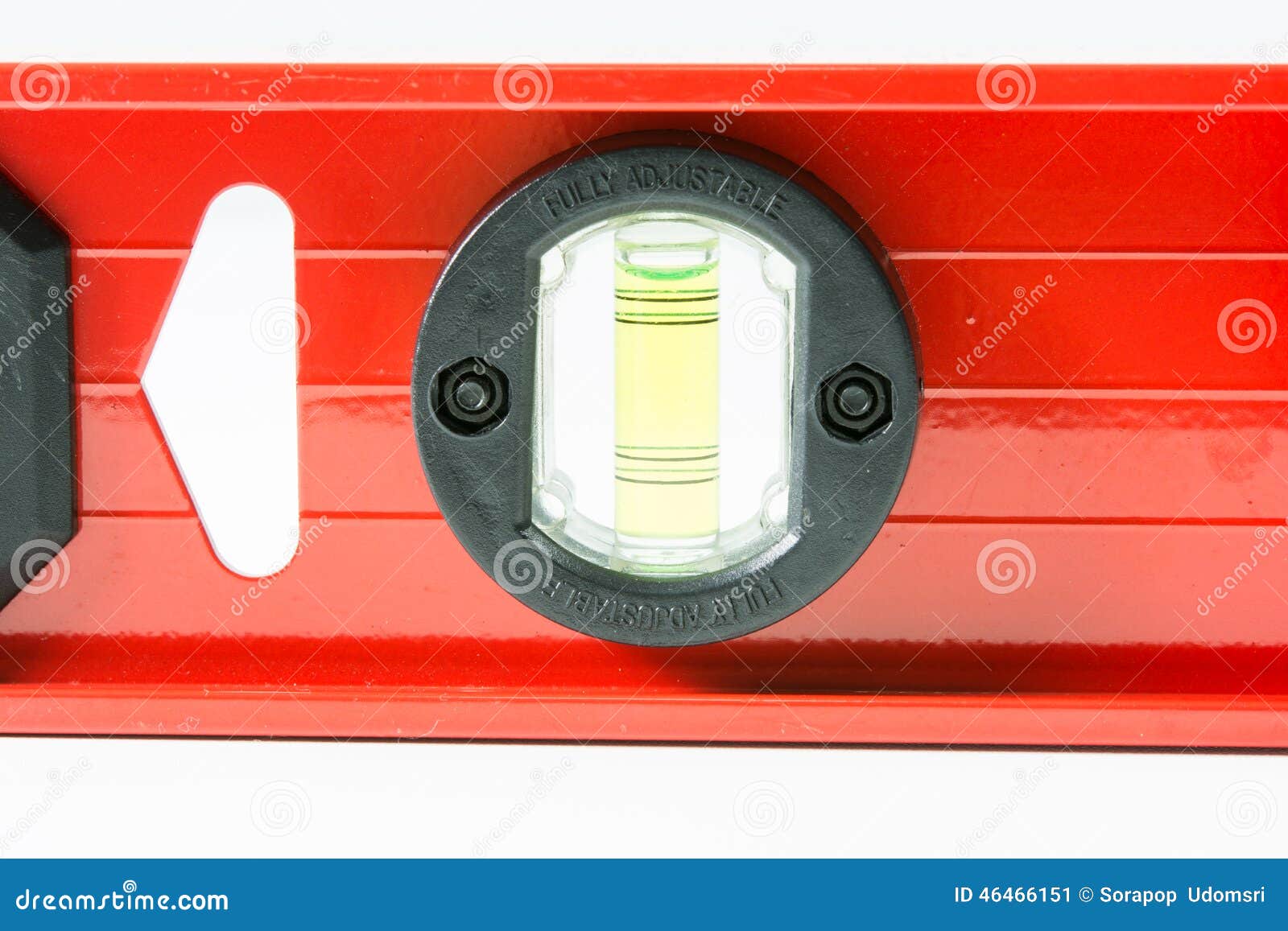 Red spirit level isolated stock image. Image of closeup - 46466151