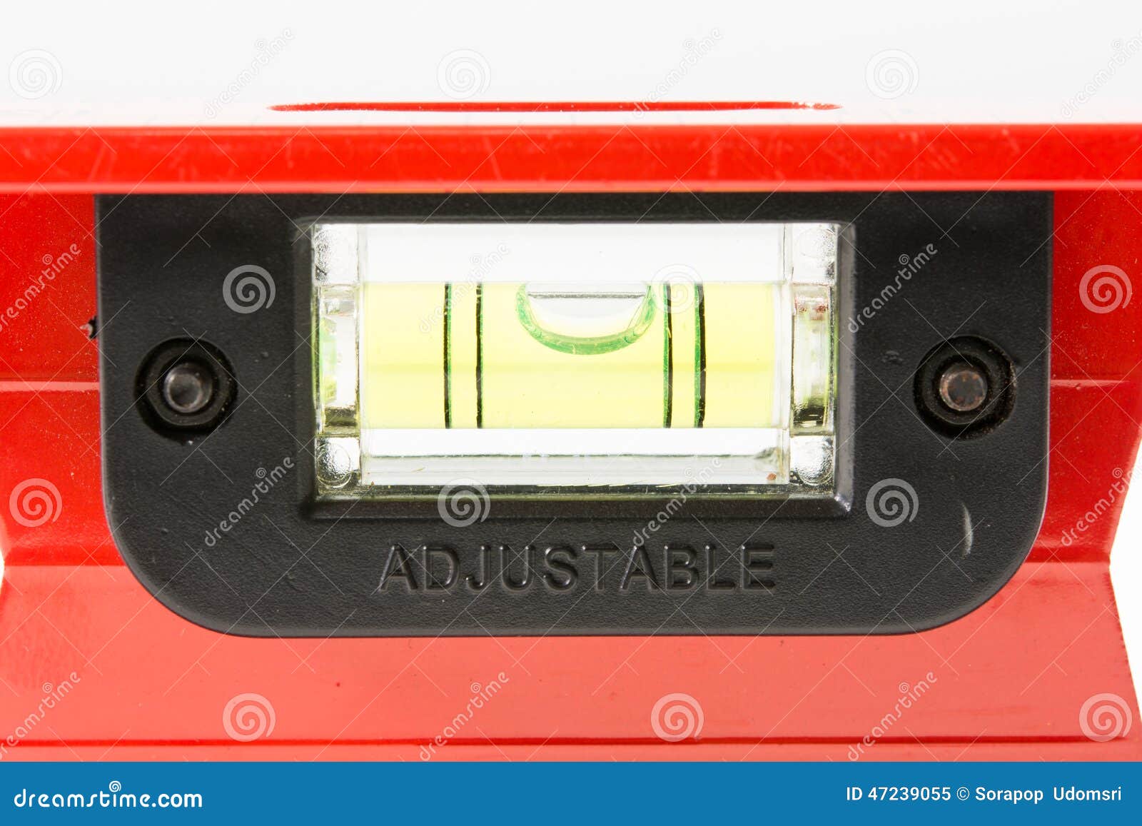 Red spirit level isolated stock image. Image of construction - 47239055