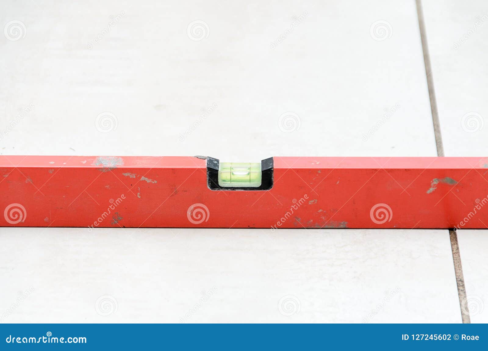 Red spirit level stock photo. Image of building, mason - 127245602