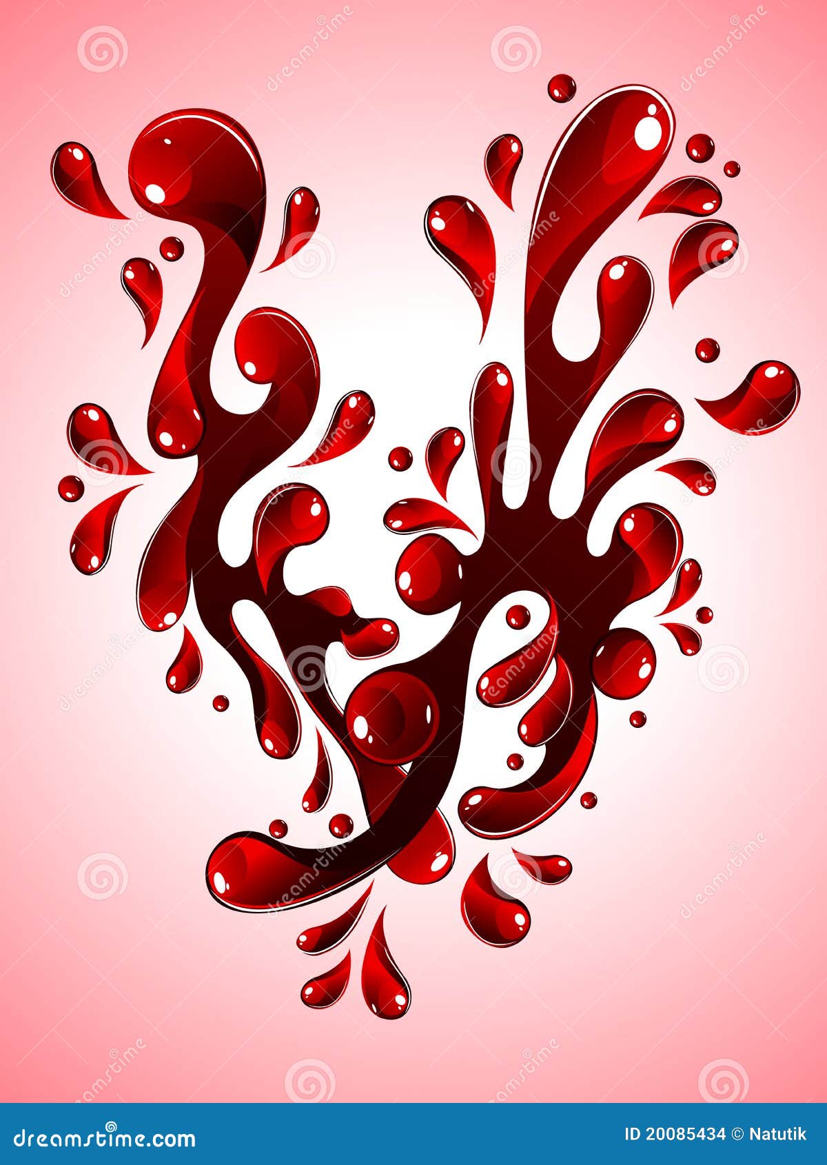 Red splash and drops stock vector. Illustration of spill - 20085434