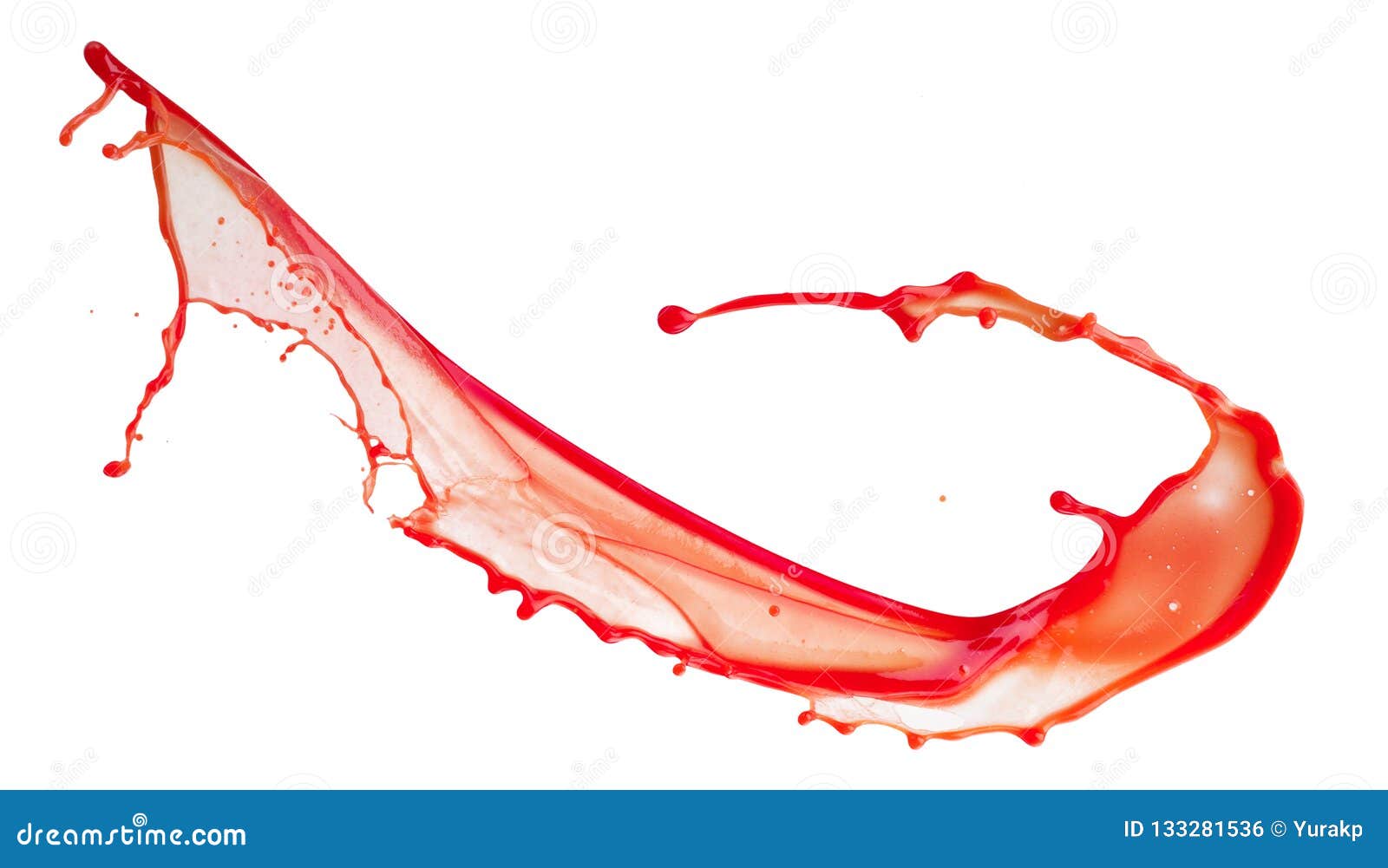 Red Splash Isolated on a White Background Stock Photo - Image of ...