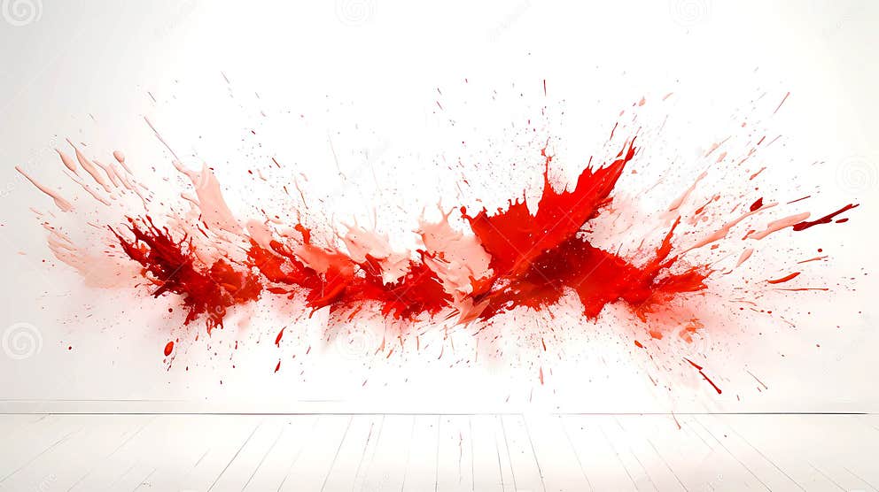 Red Splash on White Background Stock Illustration - Illustration of ...