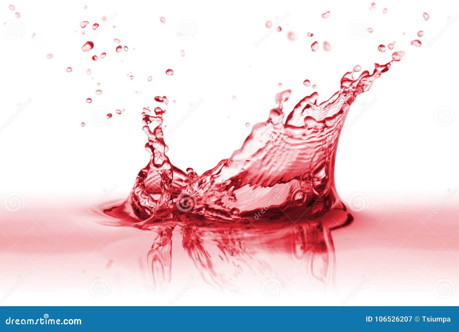 Red splash on a white stock image. Image of background - 106526207