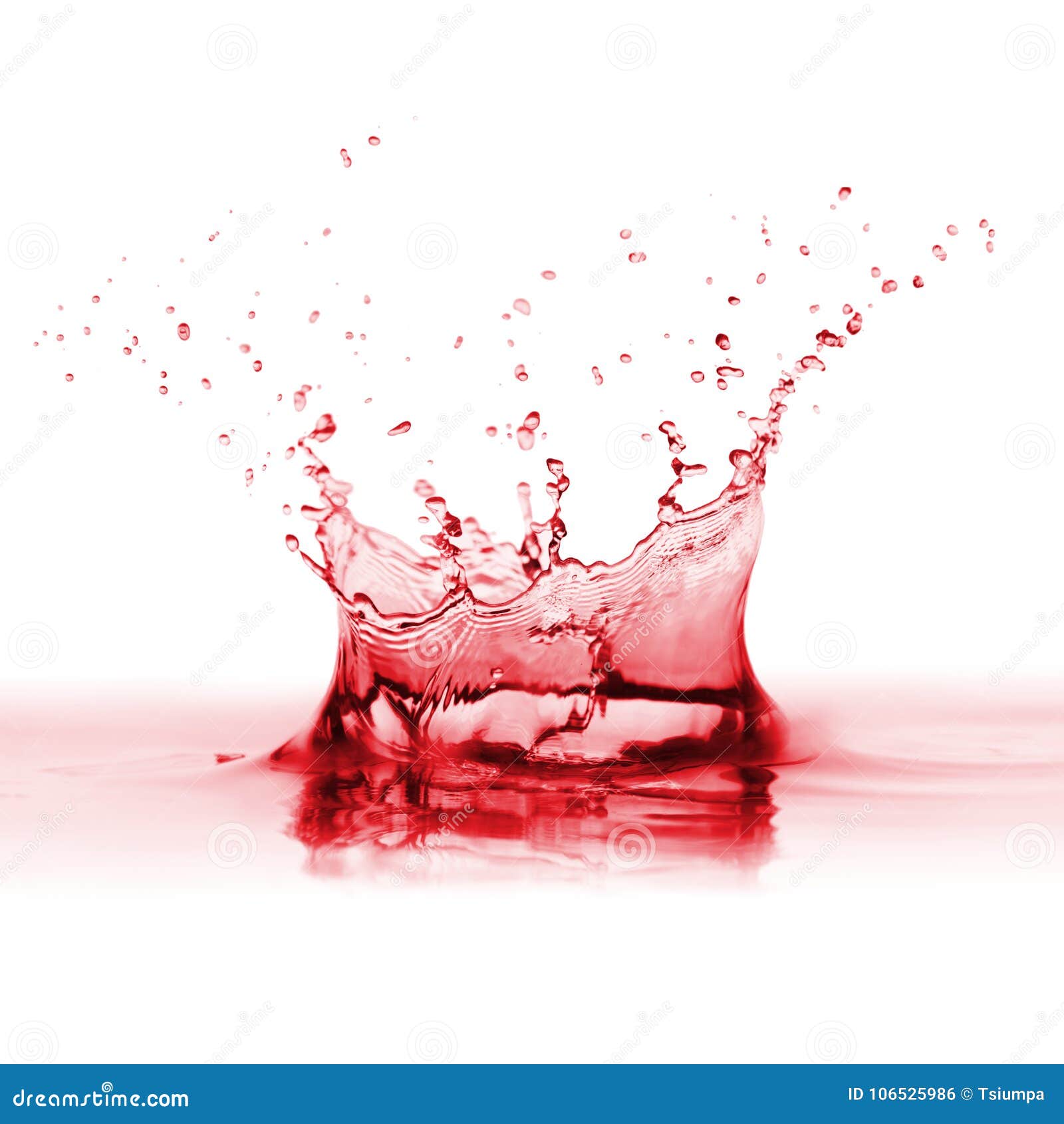 Red splash on a white stock photo. Image of juicy, drop - 106525986
