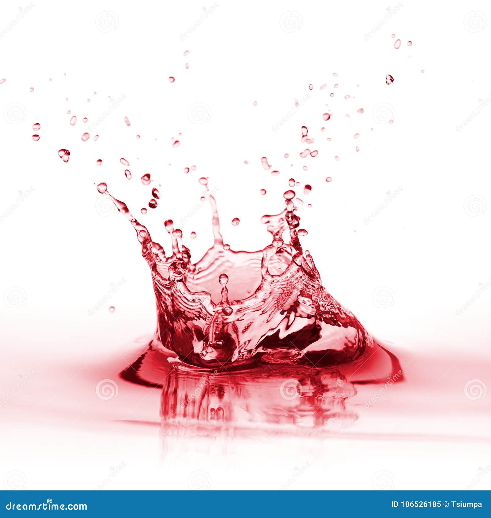 Red splash on a white stock image. Image of isolated - 106526185