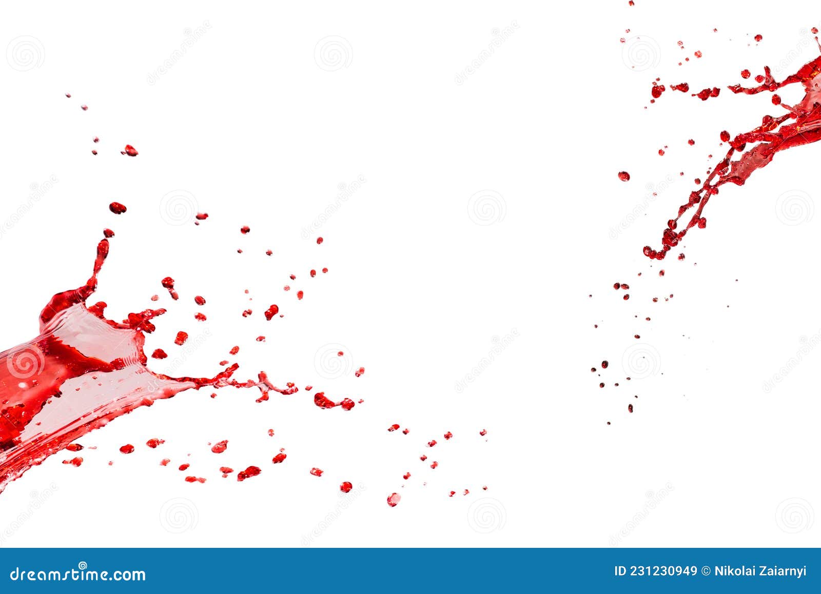 Red Splashes Isolated on White Background Stock Illustration ...