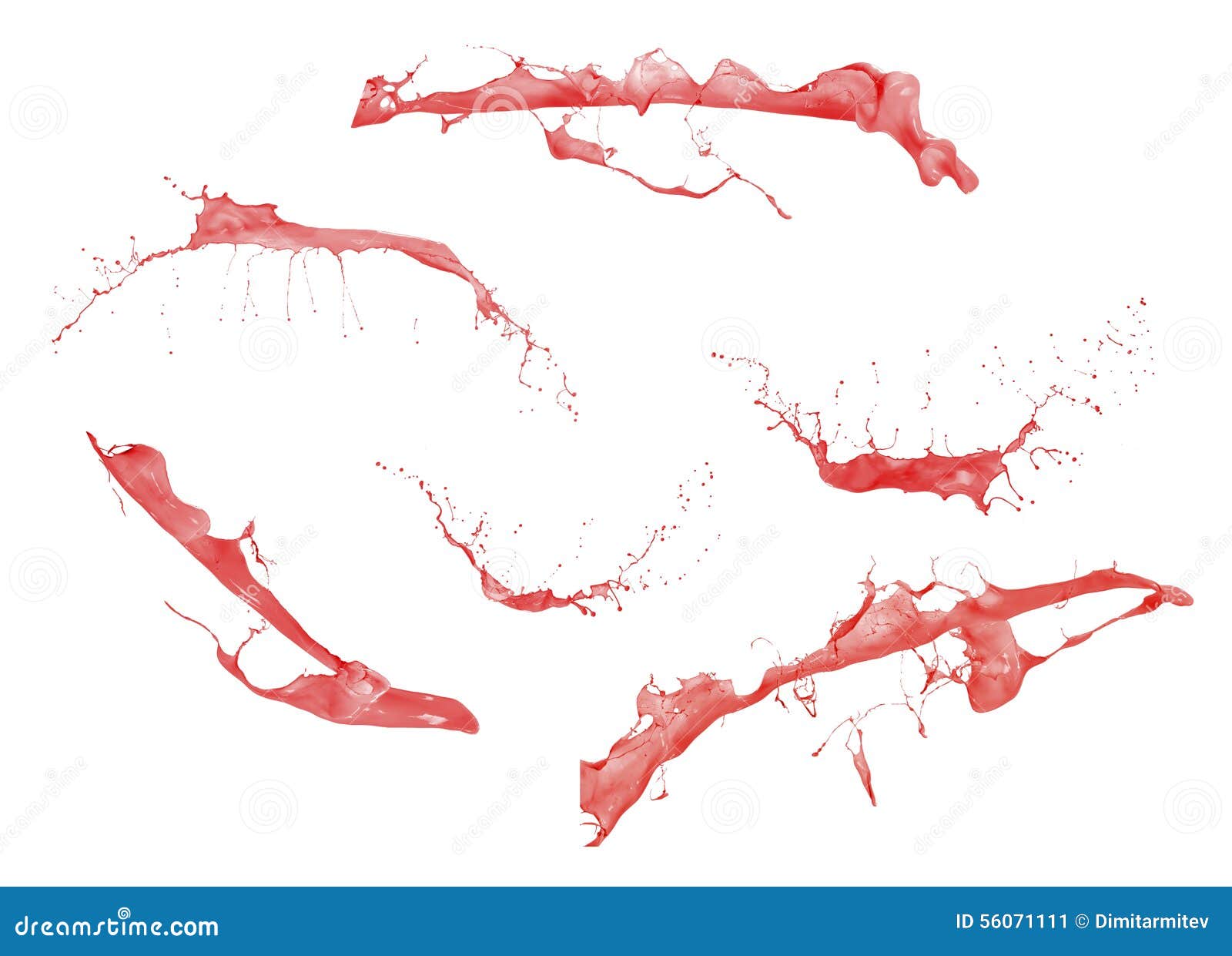 Red Splashes Over White Background Stock Image - Image of color, brush ...