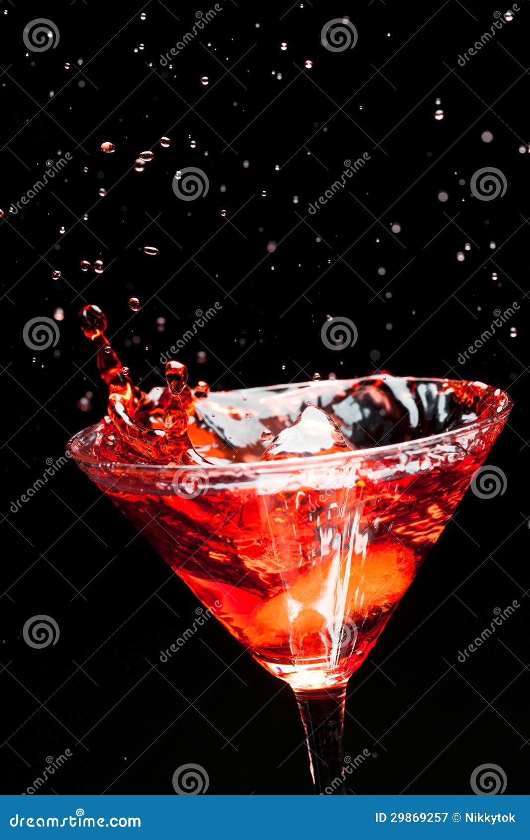 Red splashing cocktail stock image. Image of cocktail - 29869257