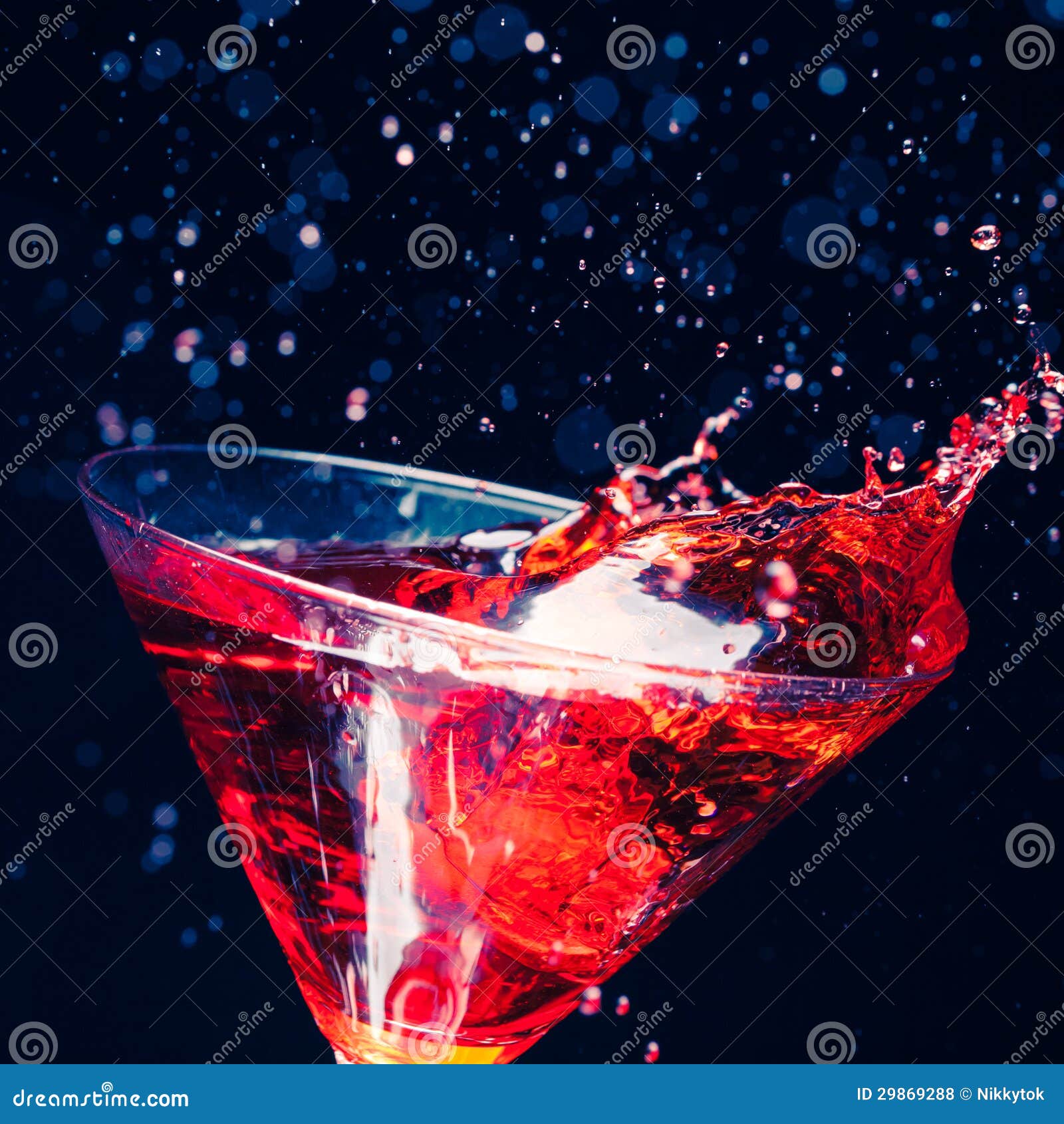Red splashing cocktail stock photo. Image of alco, freeze - 29869288
