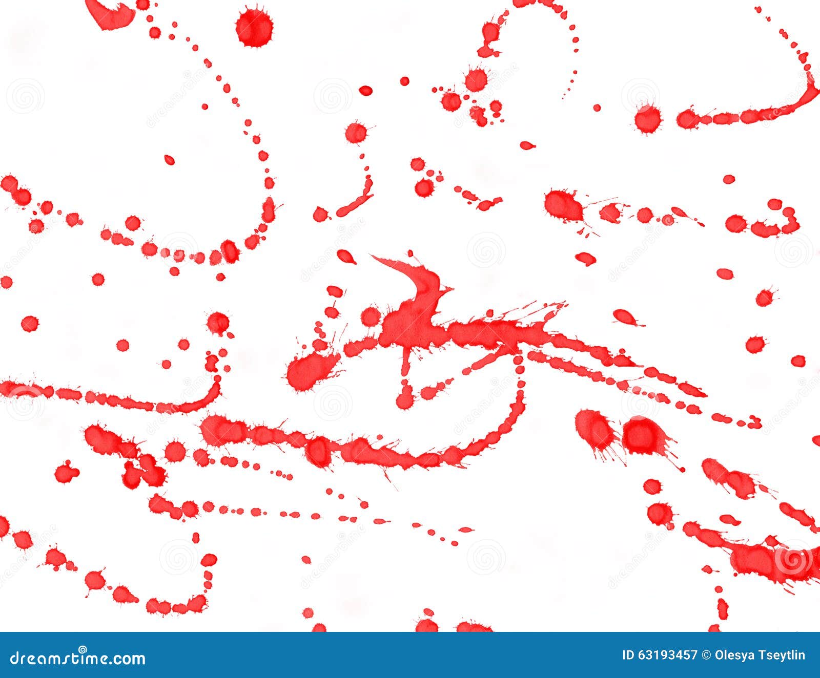 Red Splatter on a White Background. Stock Illustration - Illustration ...