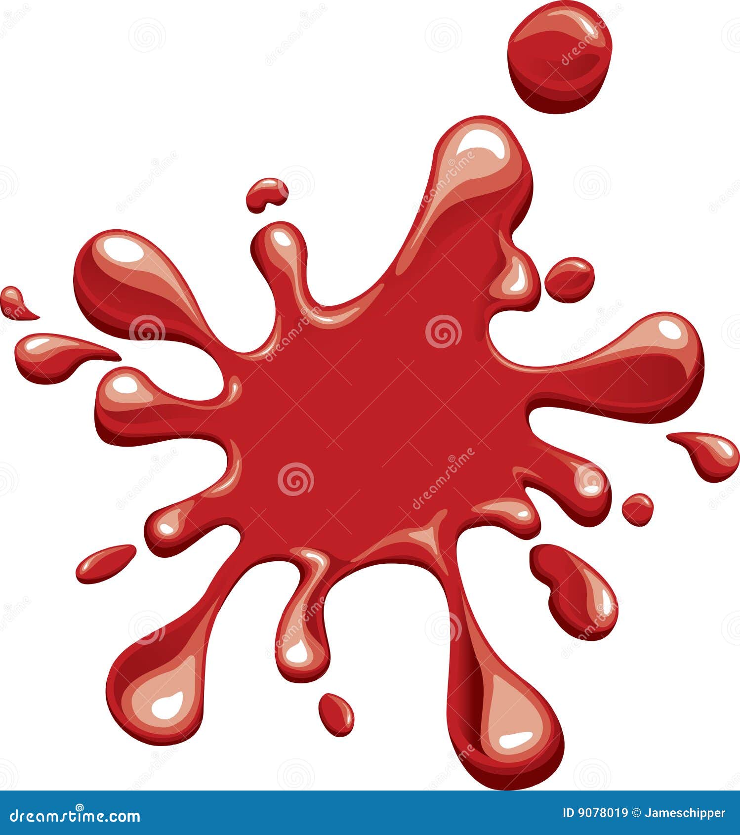 Red splodge stock vector. Illustration of vector, flowing - 9078019