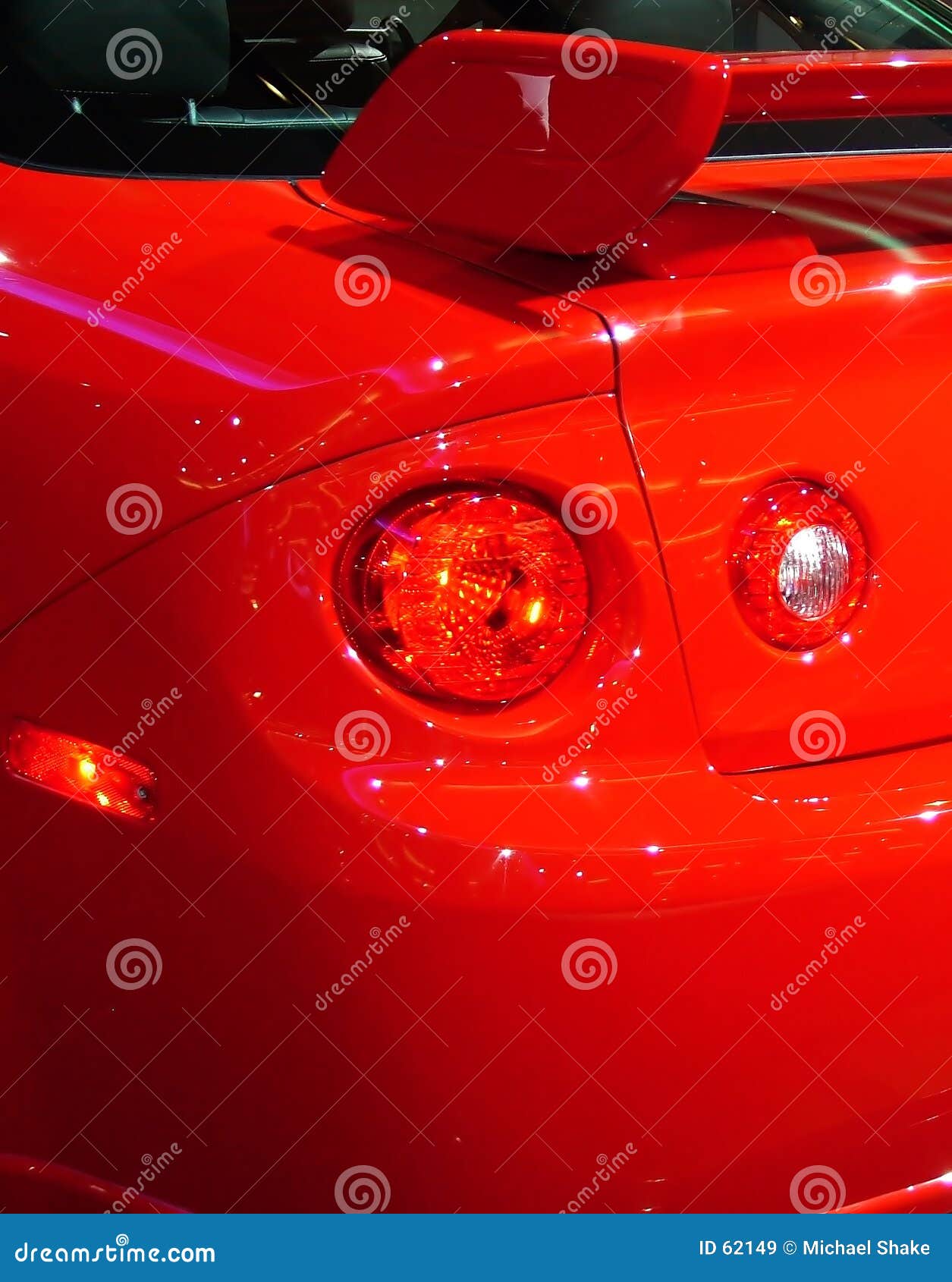 Red spoiler stock image. Image of taillight, fast, sportscar - 62149